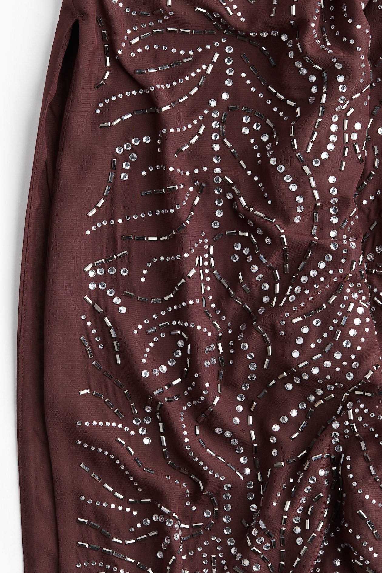 Rhinestone-embellished Dress - Burgundy - Ladies | H&M CA
