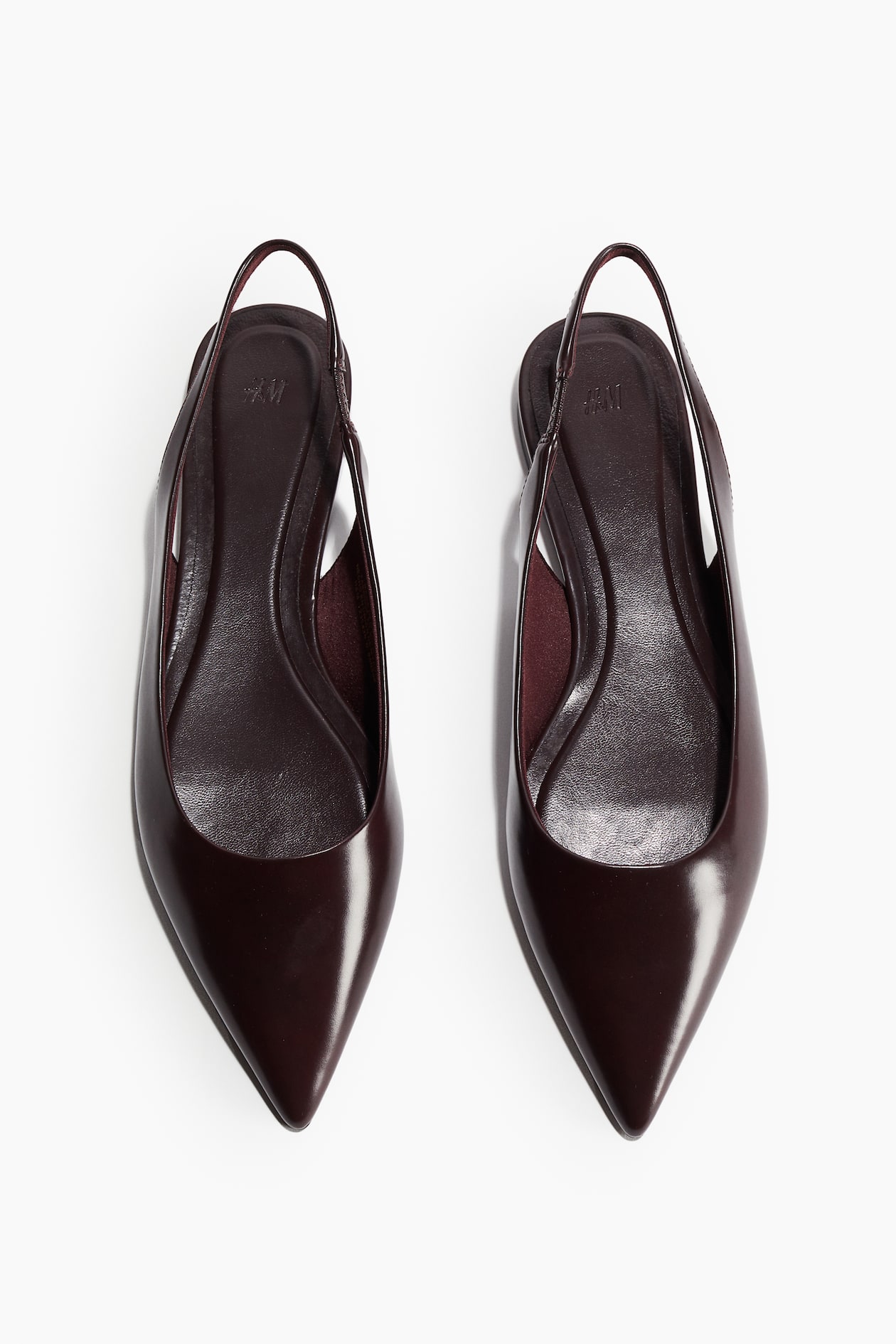 Women's Burgundy Pointed slingbacks | H&M IN