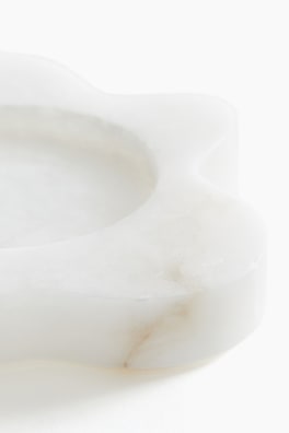 Small Alabaster Tray - White/marbled - Home All | H&M US