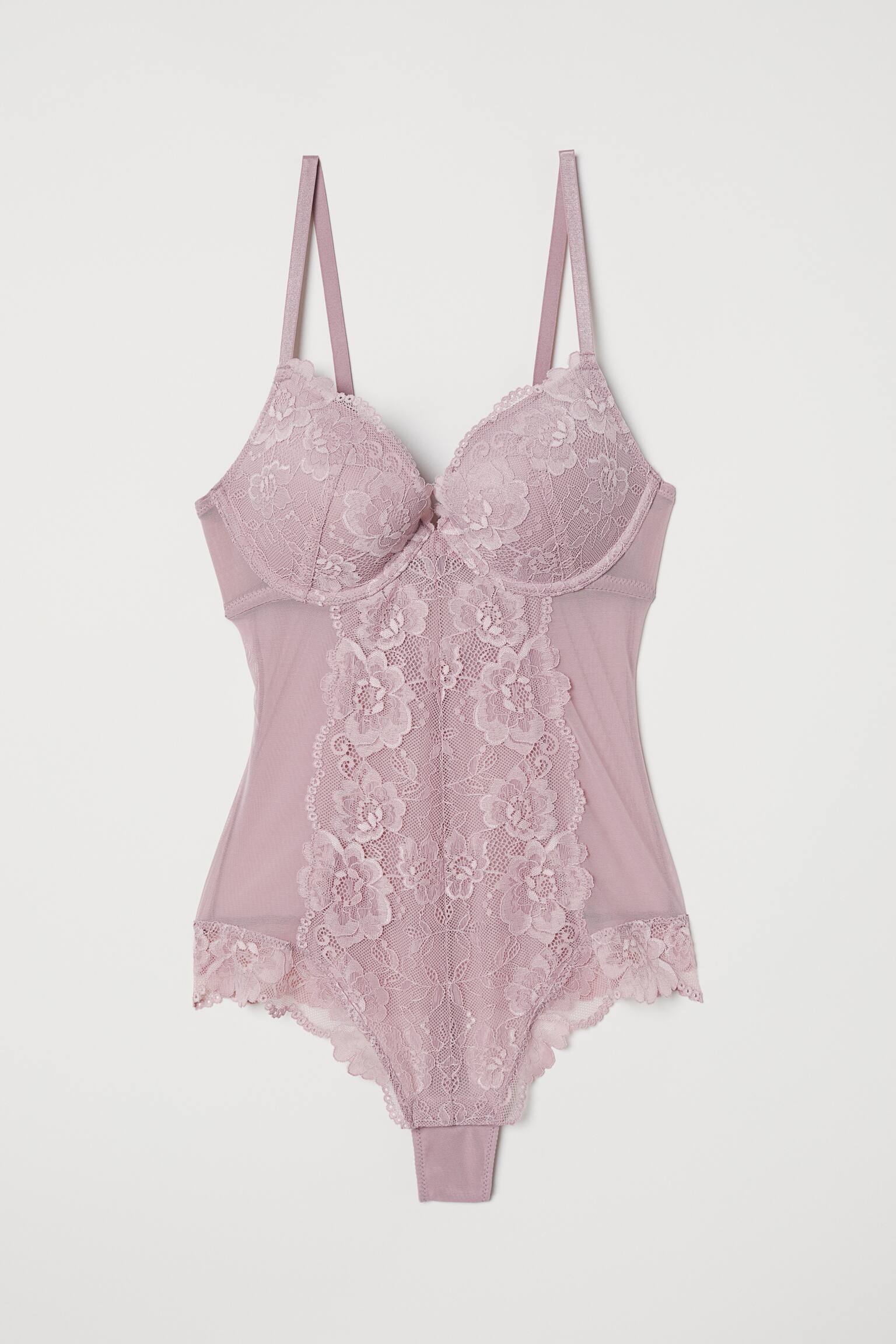 Push-up string-back body - Old rose - Ladies | H&M