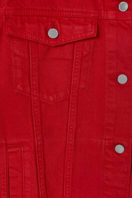 Denim Jacket - Red - Ladies | H&M US