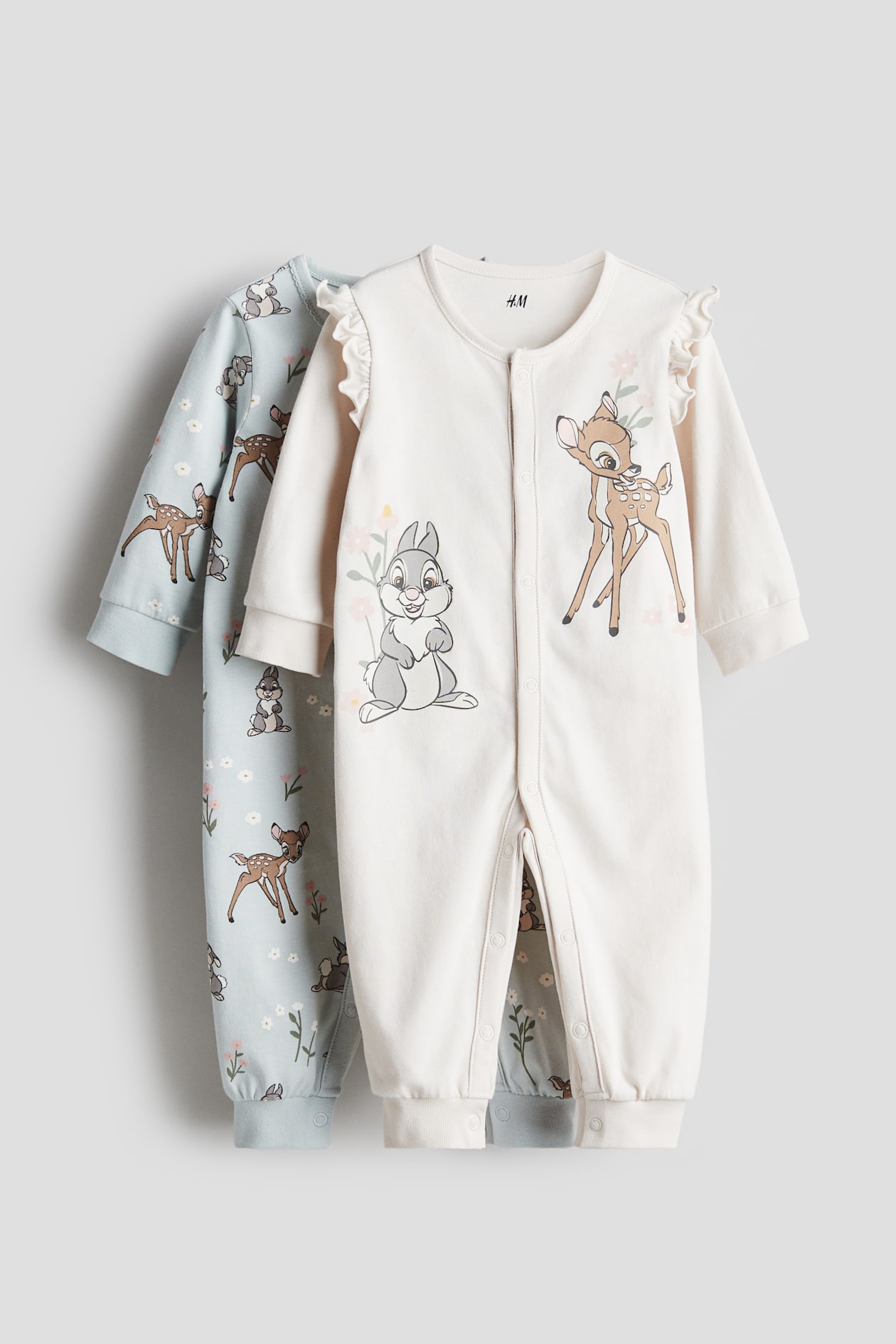 Pack de 2 pijamas estampados - Azul claro/Bambi - CRIANÇA | H&M PT