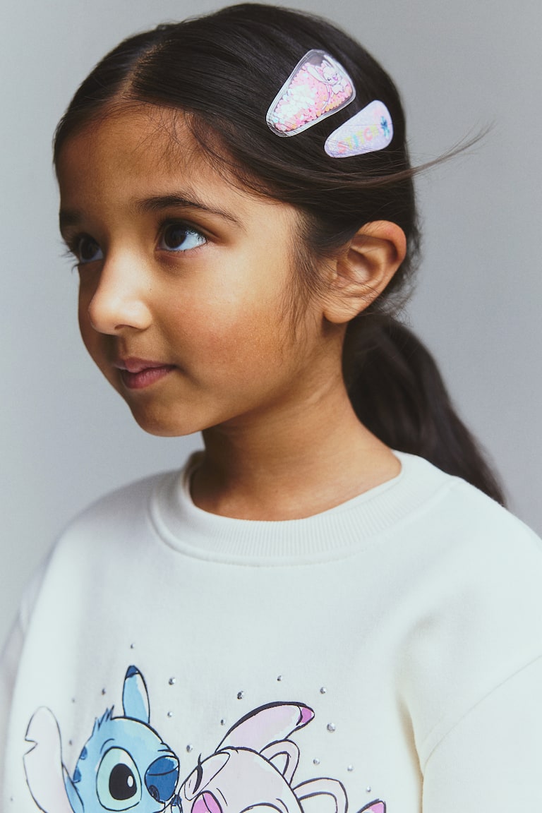 4-pack Hair Clips - Pink/Lilo & Stitch - Kids | H&M US