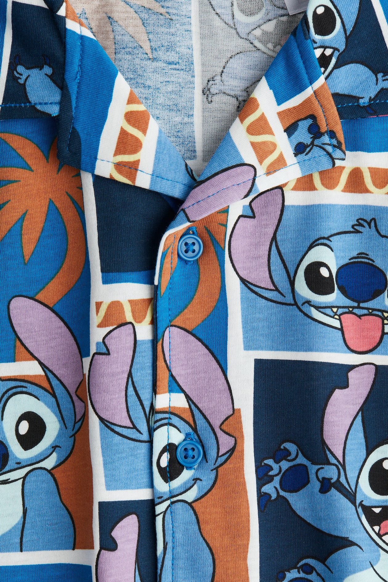 Blue/Lilo & Stitch Printed Resort Shirt for kids | H&M US