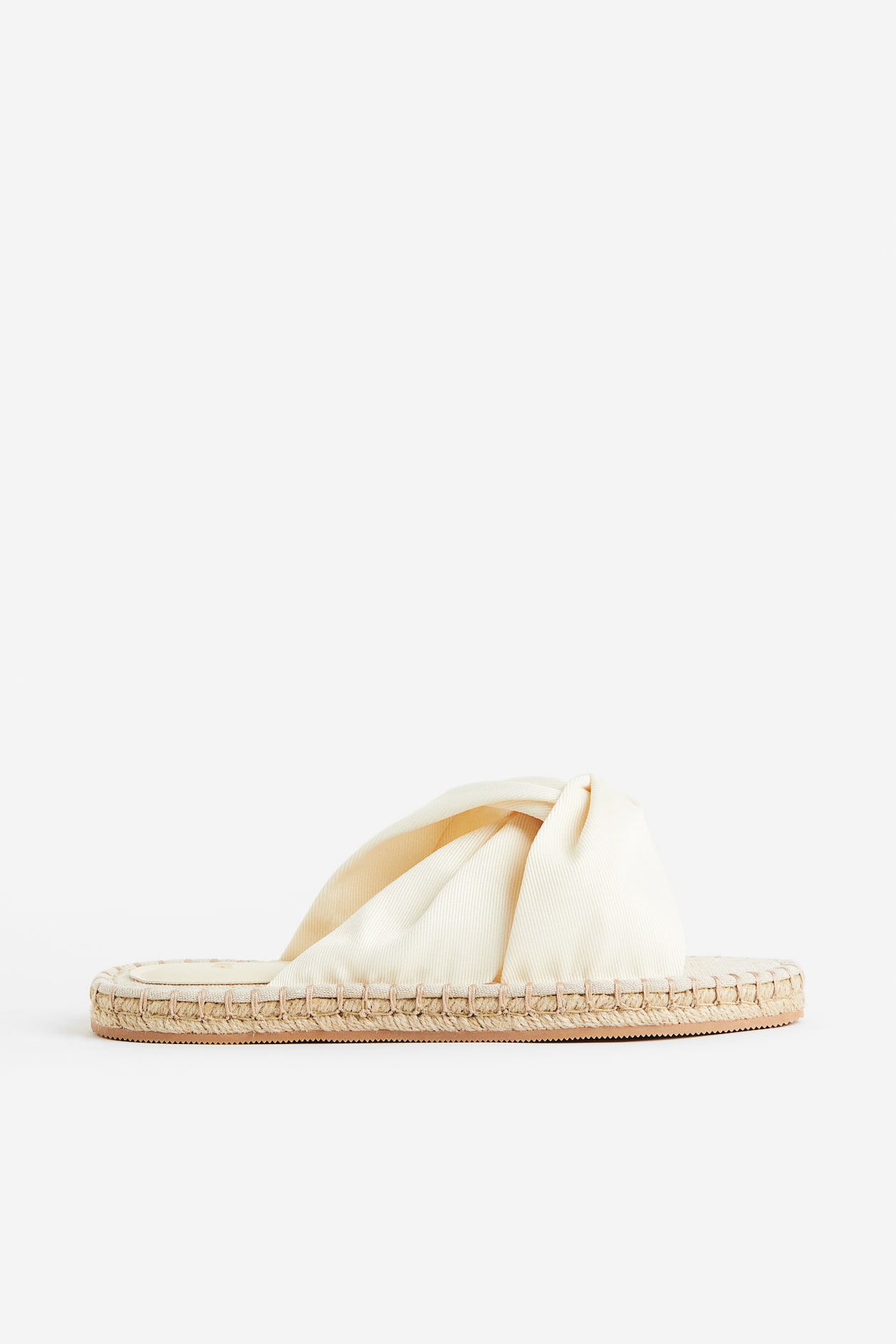 Women's Cream Knot-detail espadrille slides | H&M GB