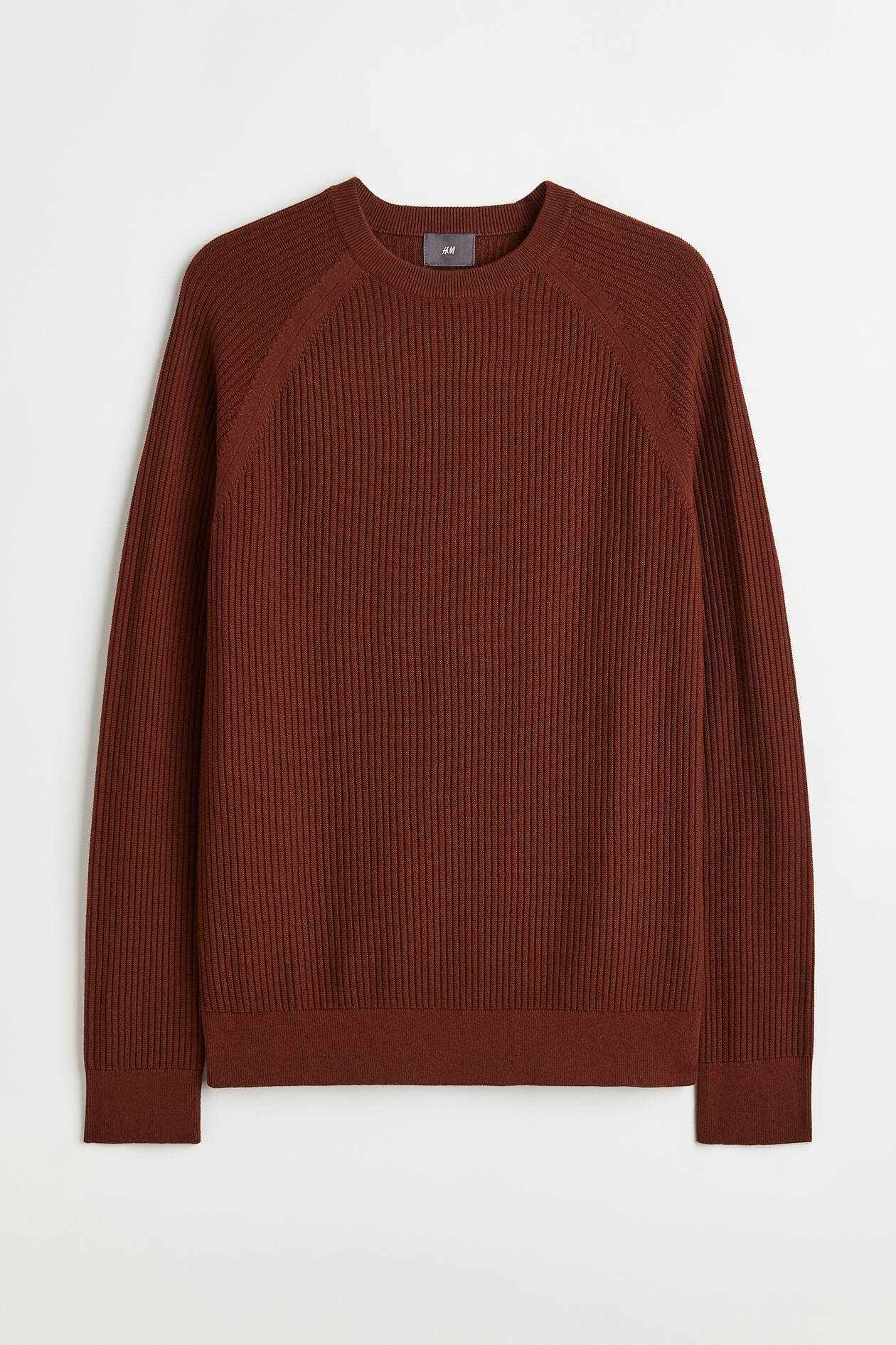 Suéter tejido Muscle Fit - Café teja - Men | H&M MX