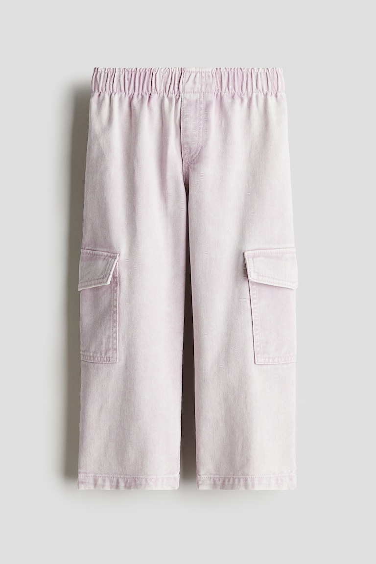 Wide-leg cargo trousers - Light purple - Kids | H&M US