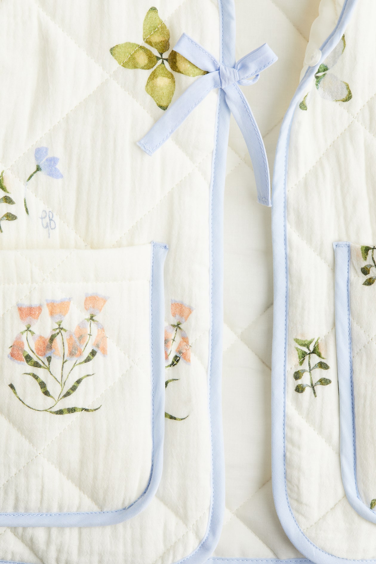 プリントキルティングジャケット - クリーム／フローラル - Kids | H&M JP