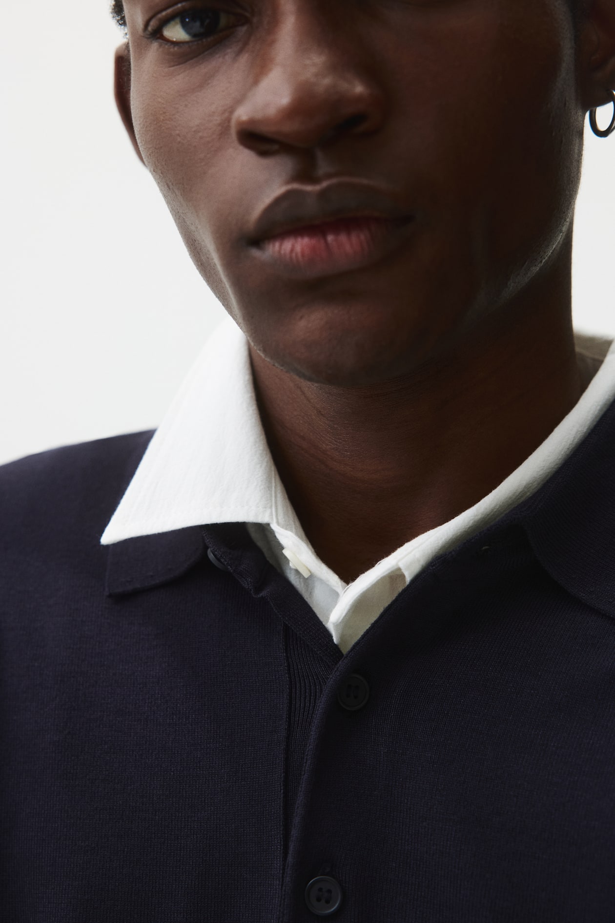 Polo classique en tricot fin - Bleu foncé - HOMME | H&M CA