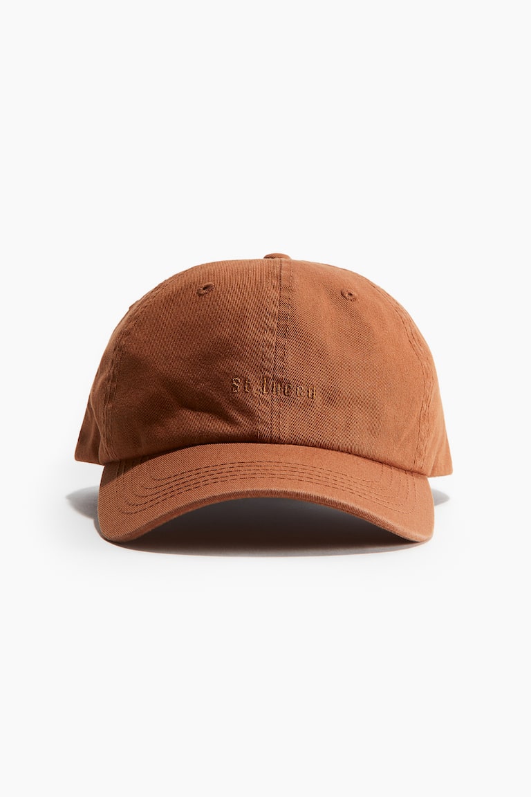 Women's Brown Cotton Twill Cap | H&M CA