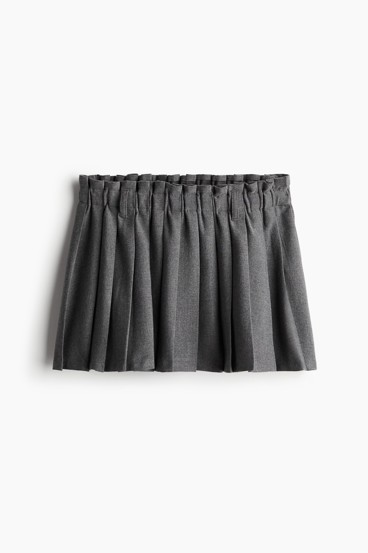 Pleated Mini Skirt - Regular waist - Mini - Gray melange - Ladies | H&M CA