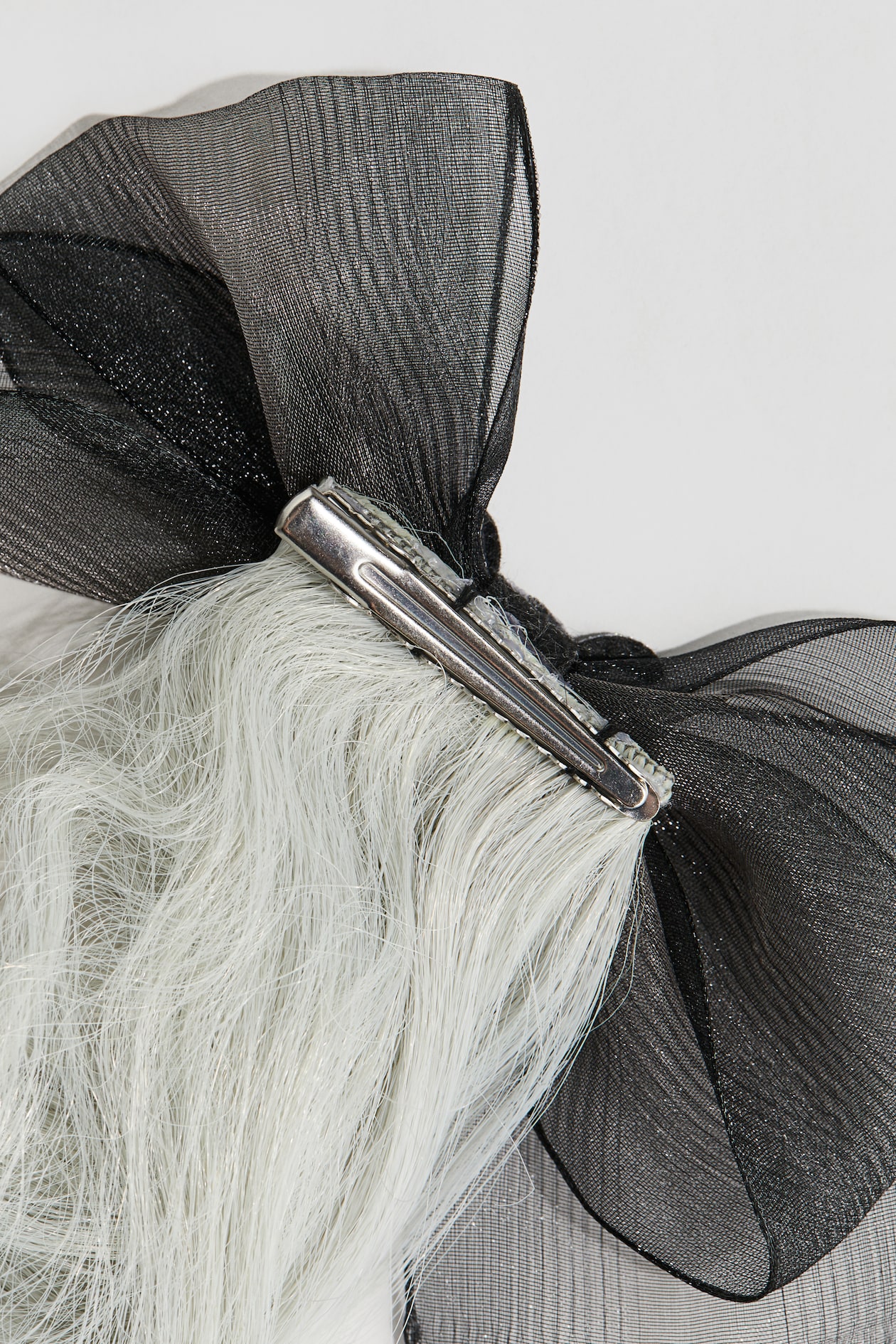 Hair clip with hair extensions - Black/White - Kids | H&M GB