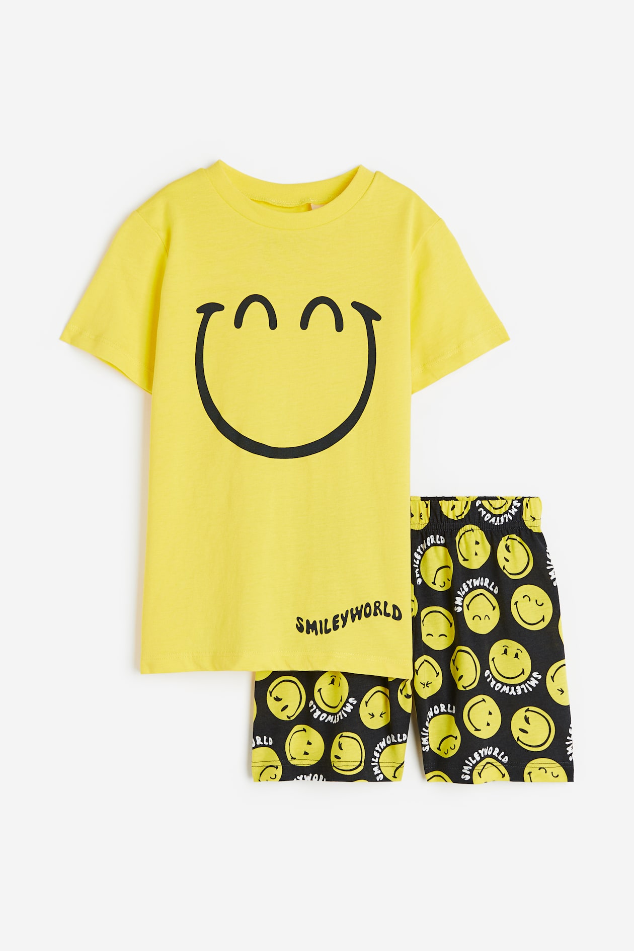 Printed pyjamas - Yellow//SmileyWorld® - Kids | H&M IN