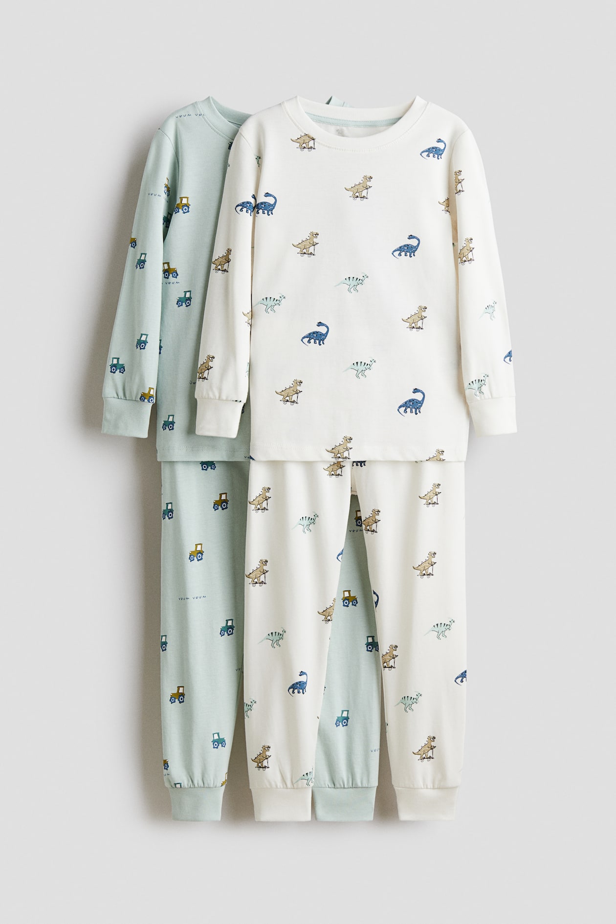 2er-Pack Baumwollschlafanzüge mit Print - Türkis/Dinosaurier - Kids | H ...