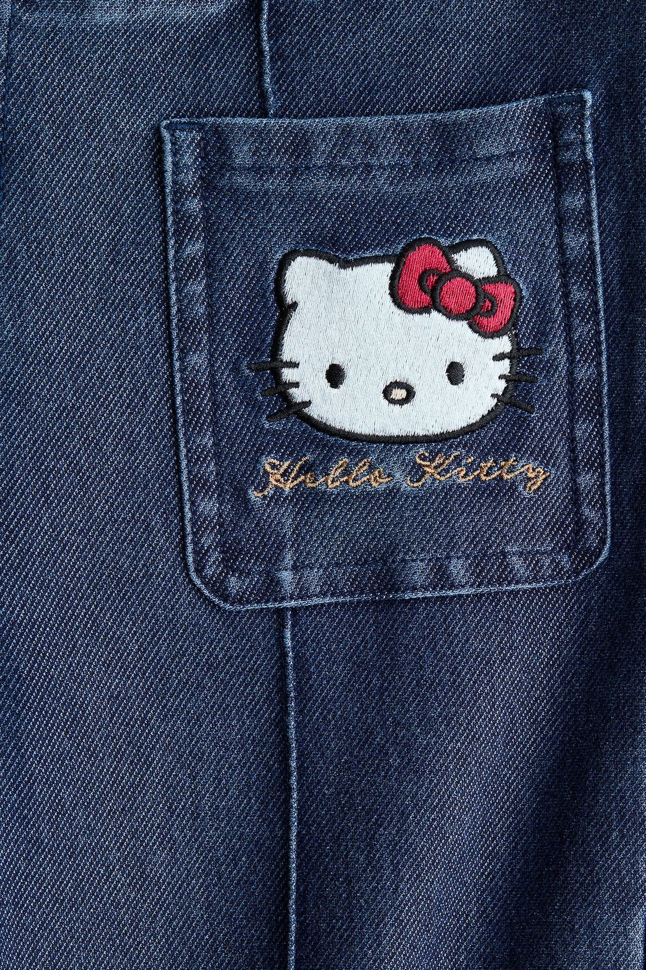 Jeggings evasê com aparência de ganga - Azul denim/Hello Kitty ...