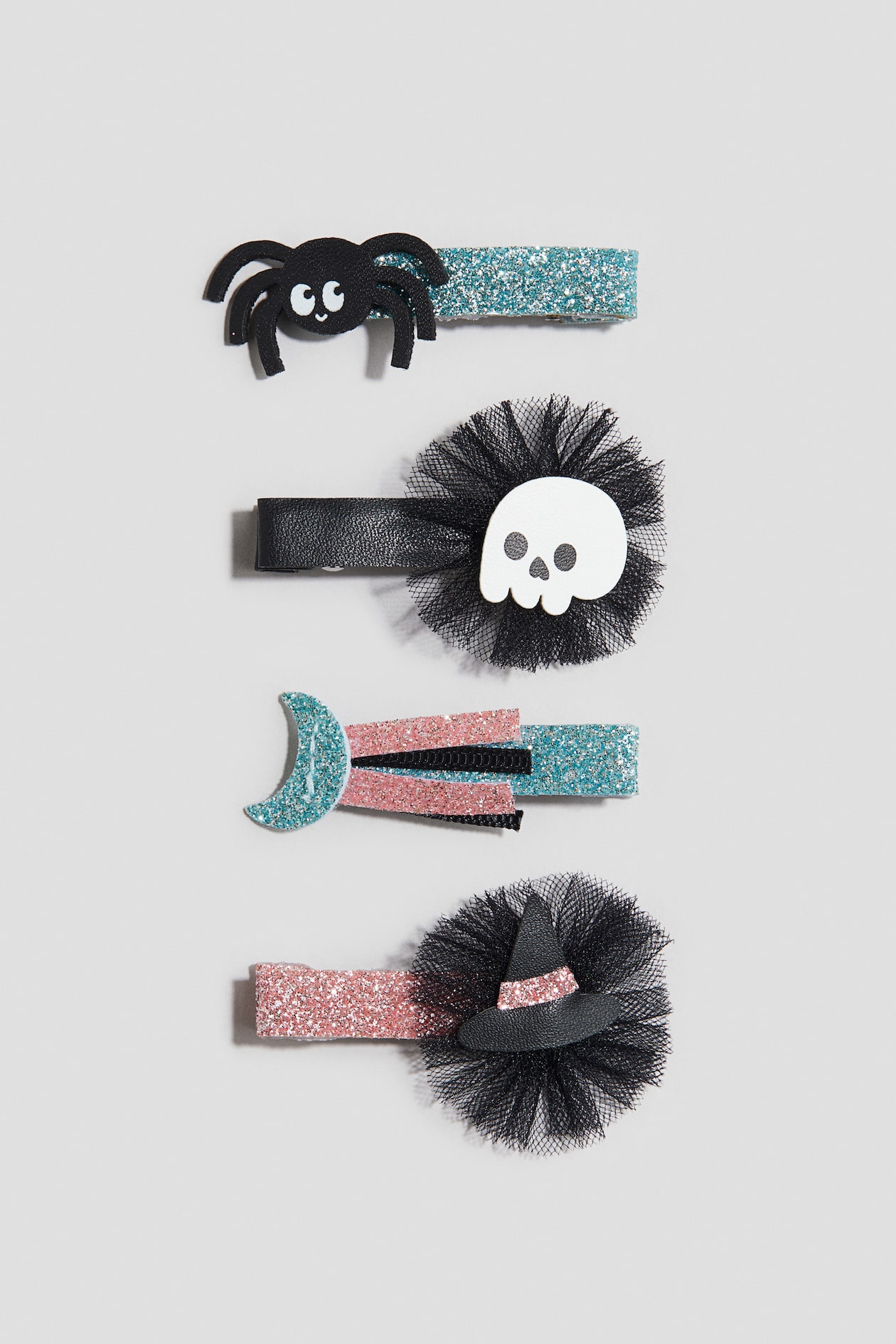 Pink/Halloween 4-pack hair clips for kids | H&M GB