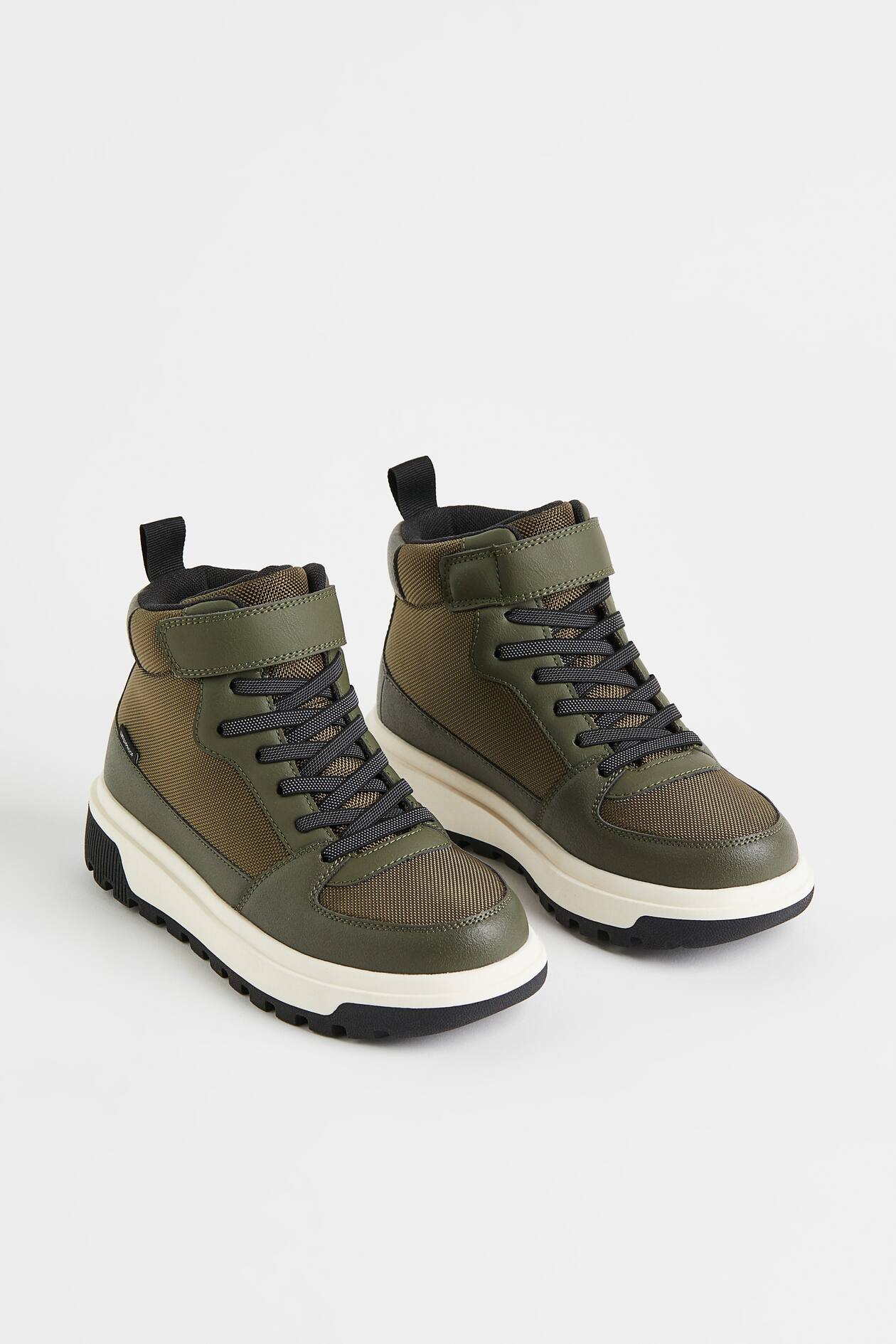 Waterproof hi-tops - Dark khaki green - Kids | H&M IE