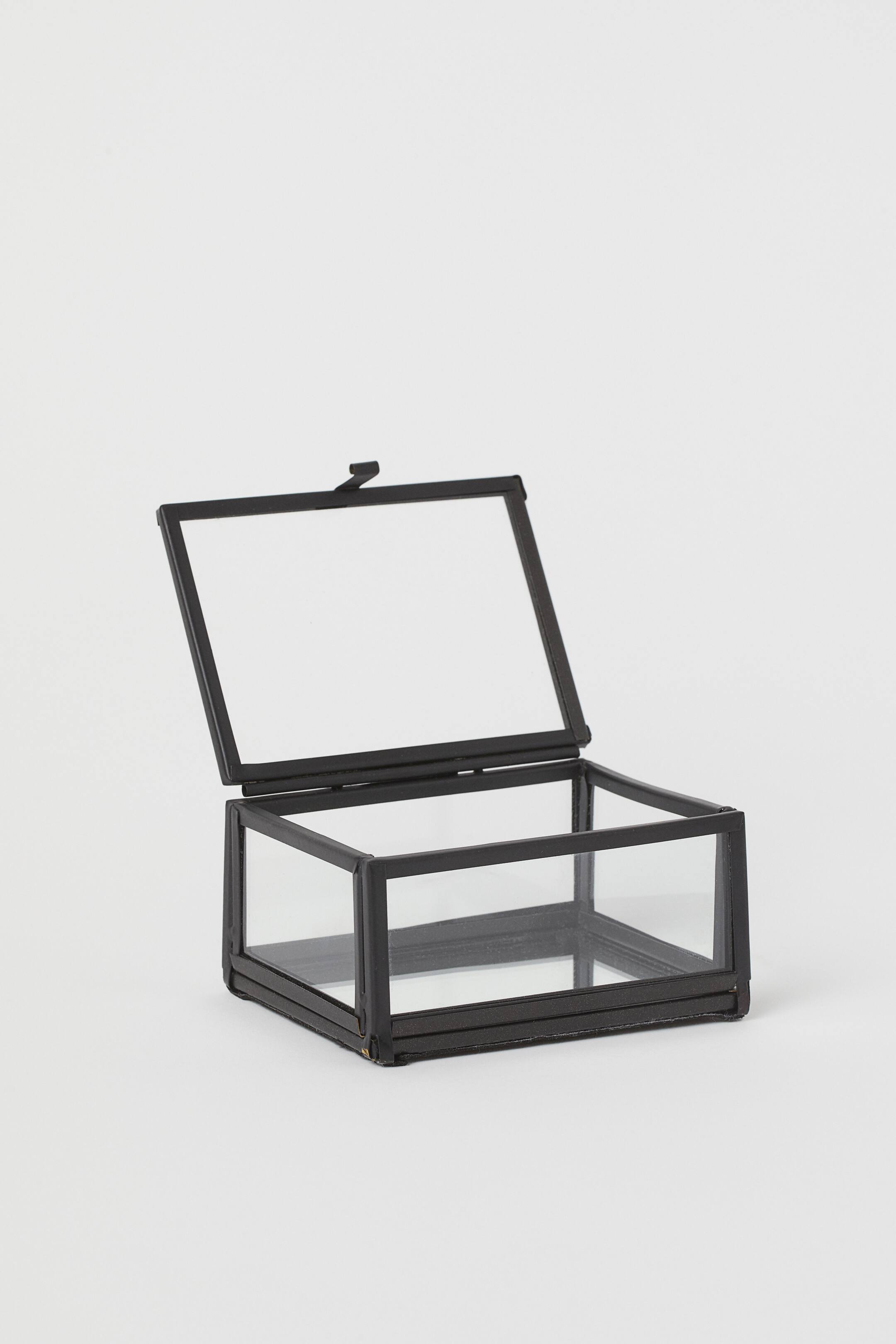 Small clear glass box - Black - Home All | H&M GB