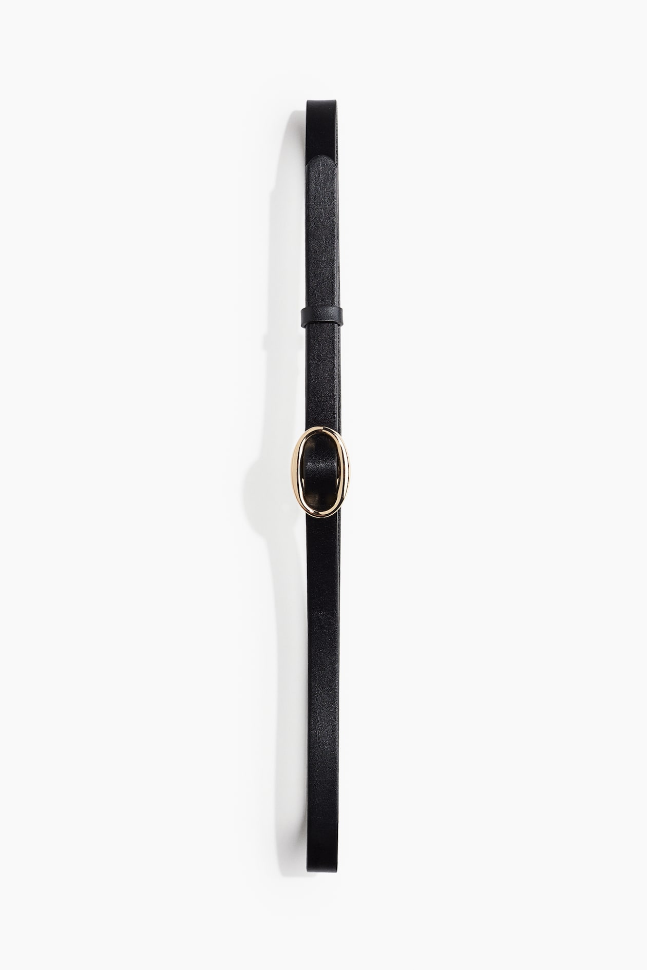 Women's Black Narrow Leather Belt | H&M AU