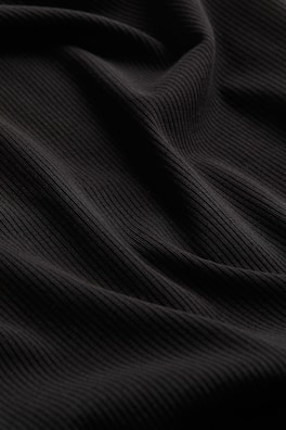 Ribbed Dress - Black - Ladies | H&M US