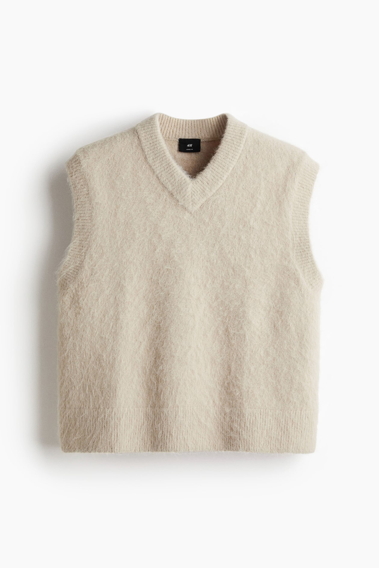 Lurvig slipover Loose Fit - Ljusbeige - HERR | H&M SE