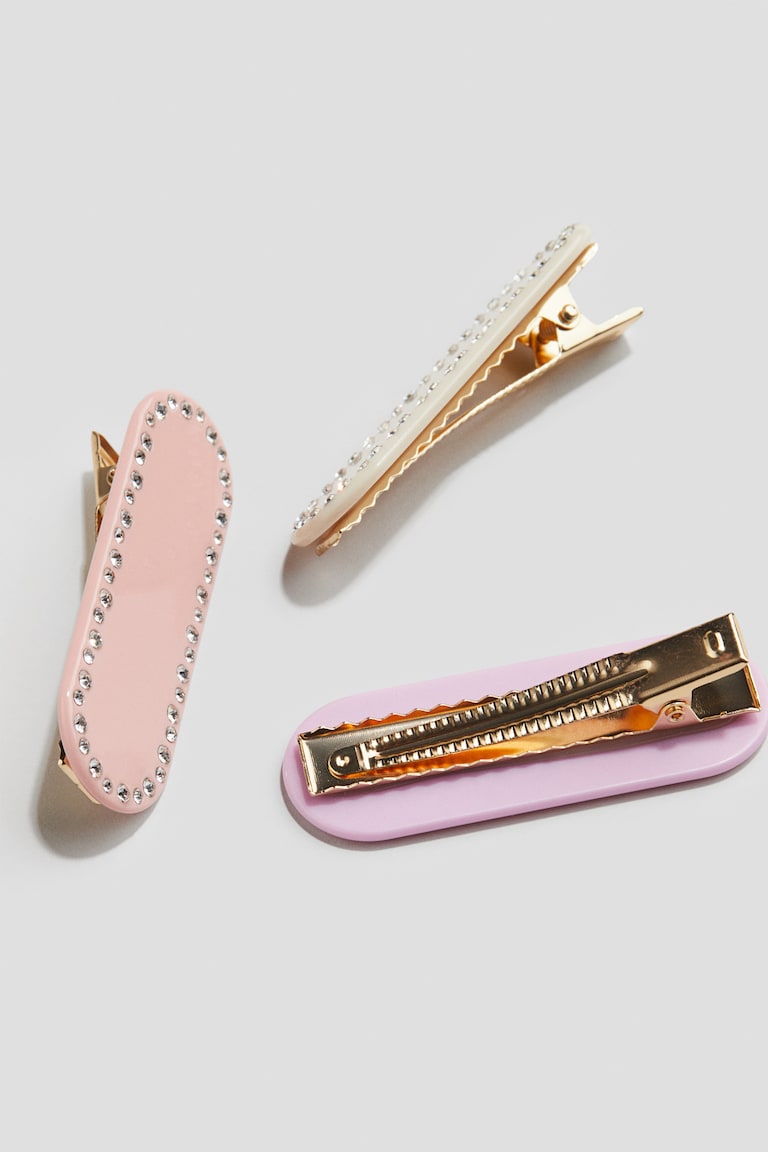 Light pink/beige 3-Pack Hair Clips for kids | H&M US