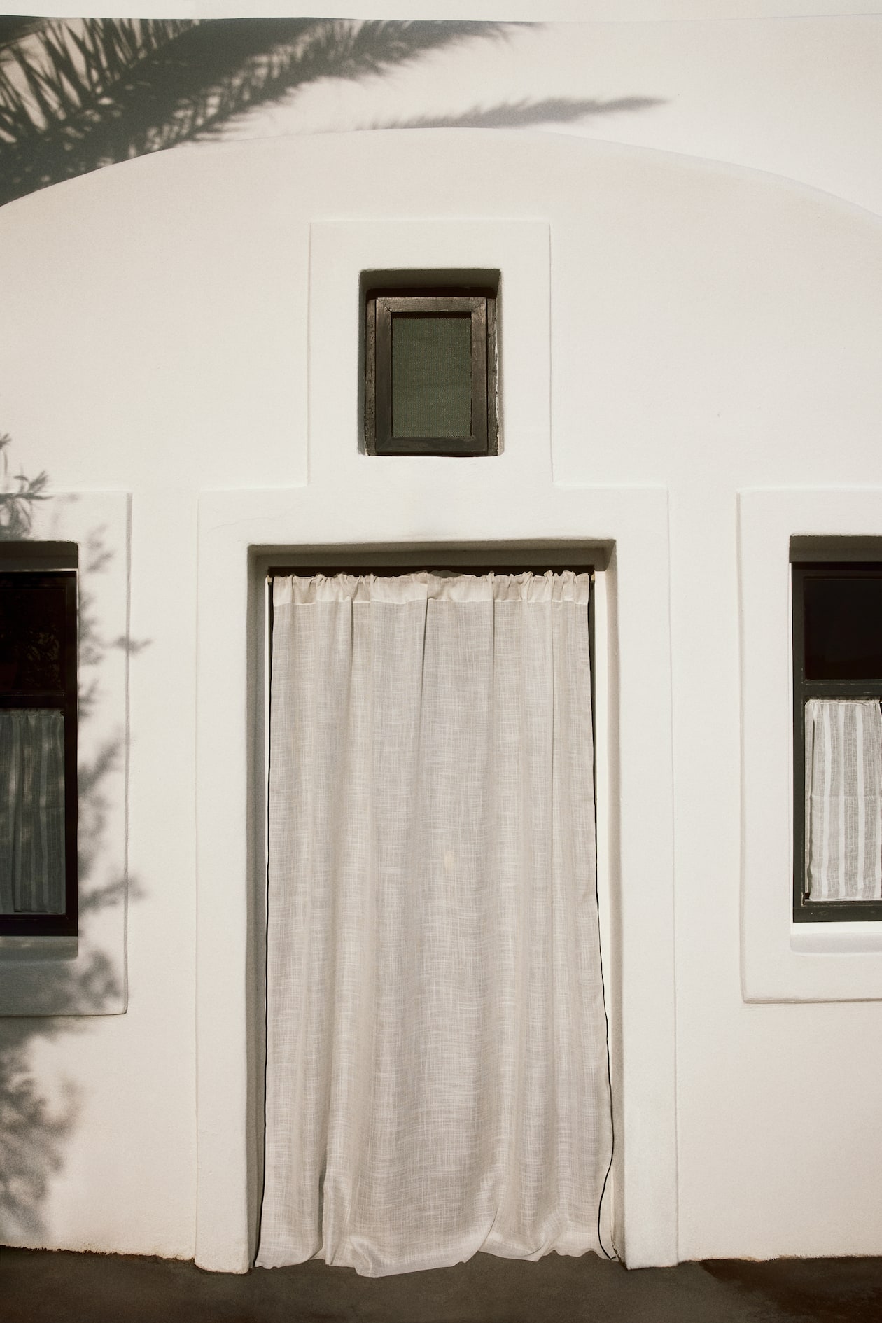 Natural white 2-Pack Slub-Weave Curtains at H&M Home | H&M US