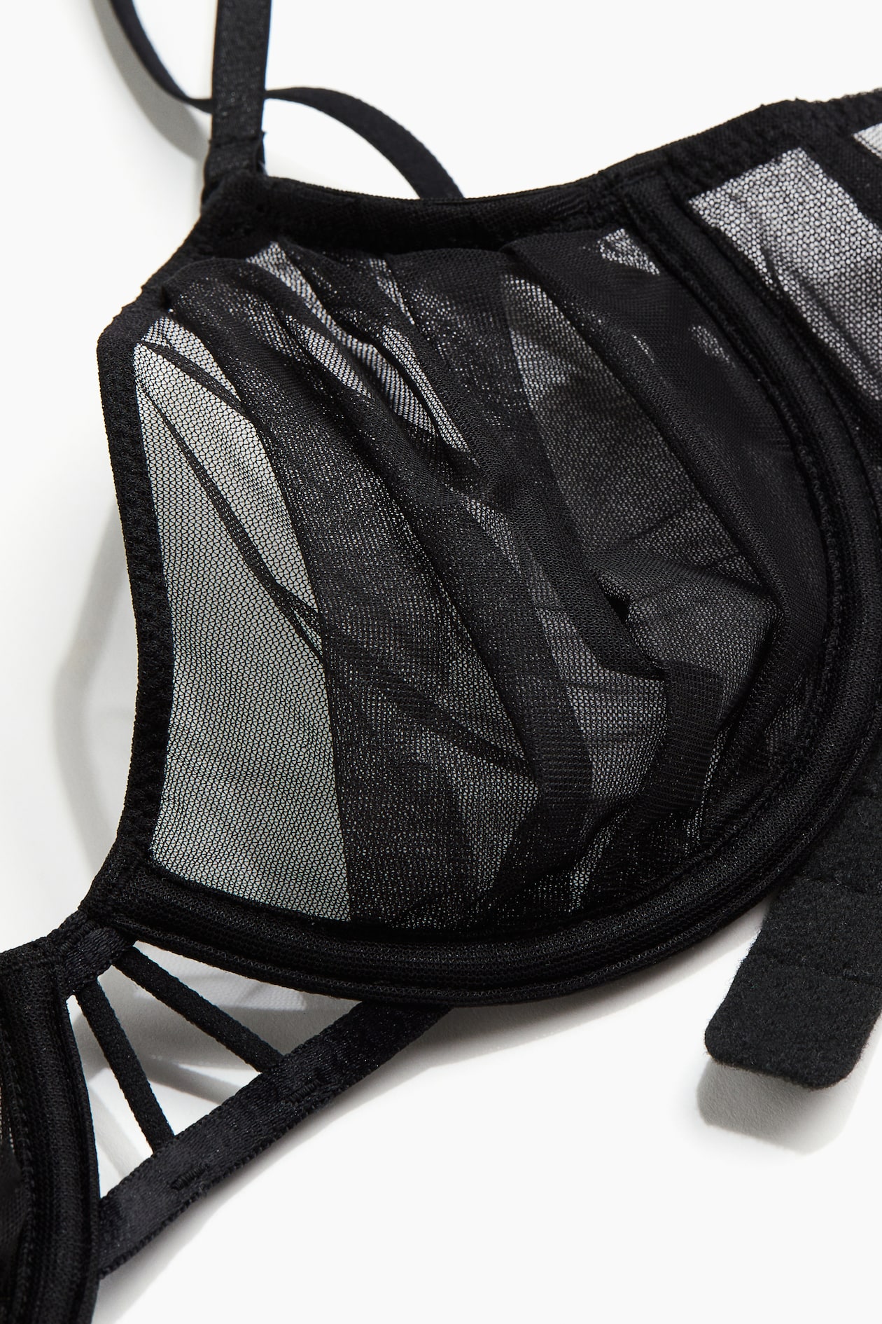 Ovadderad bygel-bh i mesh - Svart - DAM | H&M SE