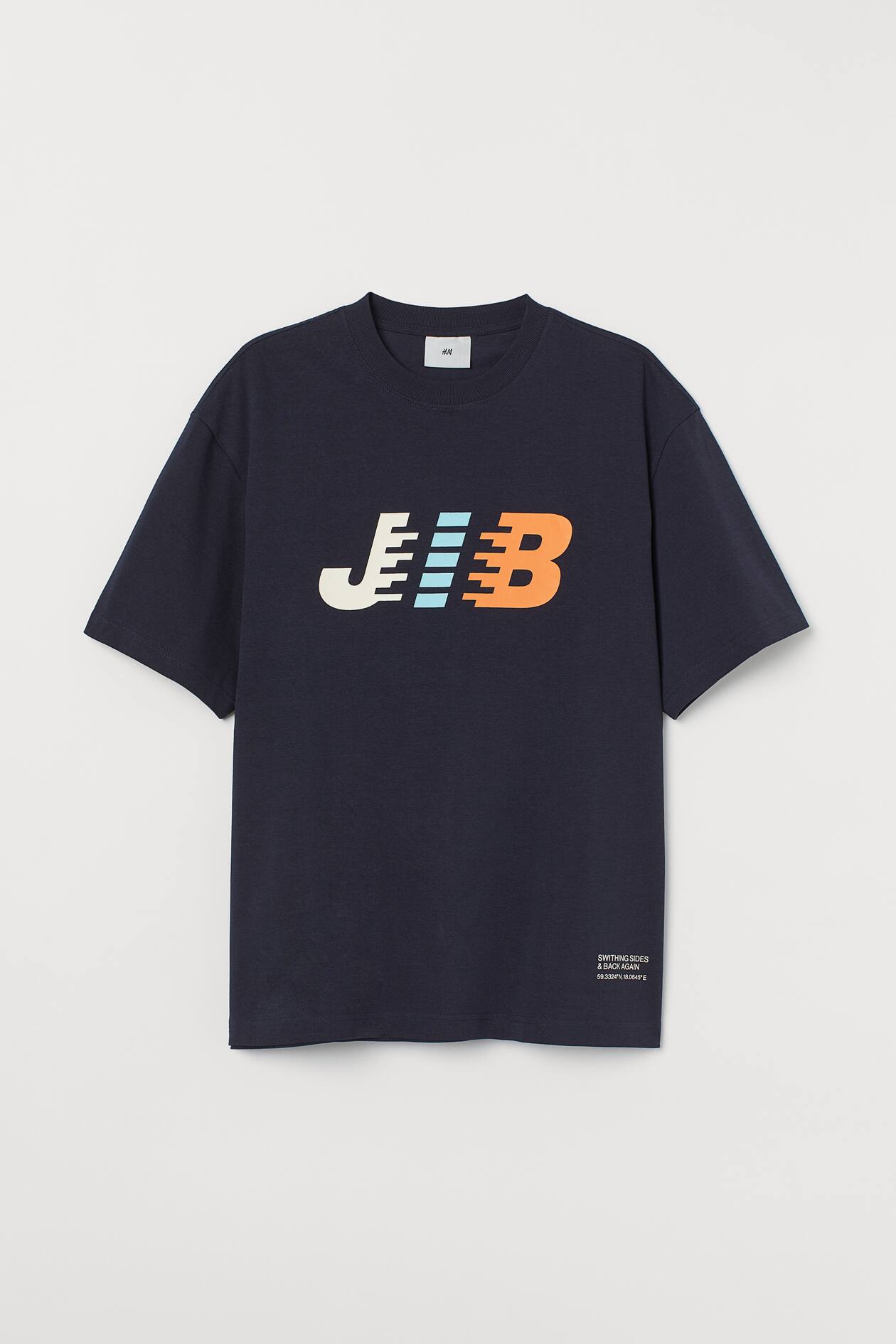 Heavy cotton jersey T-shirt - Dark blue/JIB - Men | H&M GB