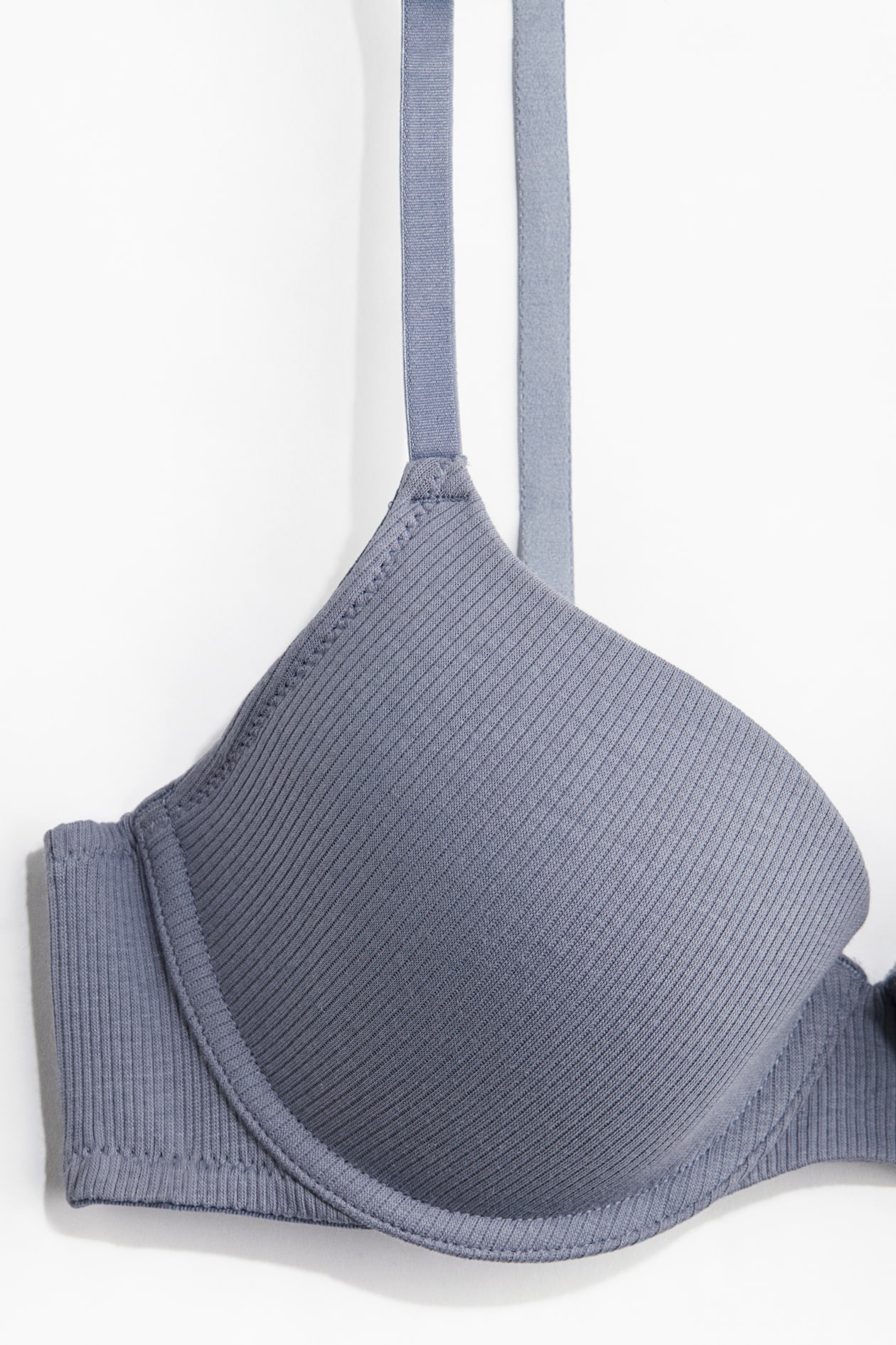 Padded underwired jersey bra - Dusty blue - Ladies | H&M IN