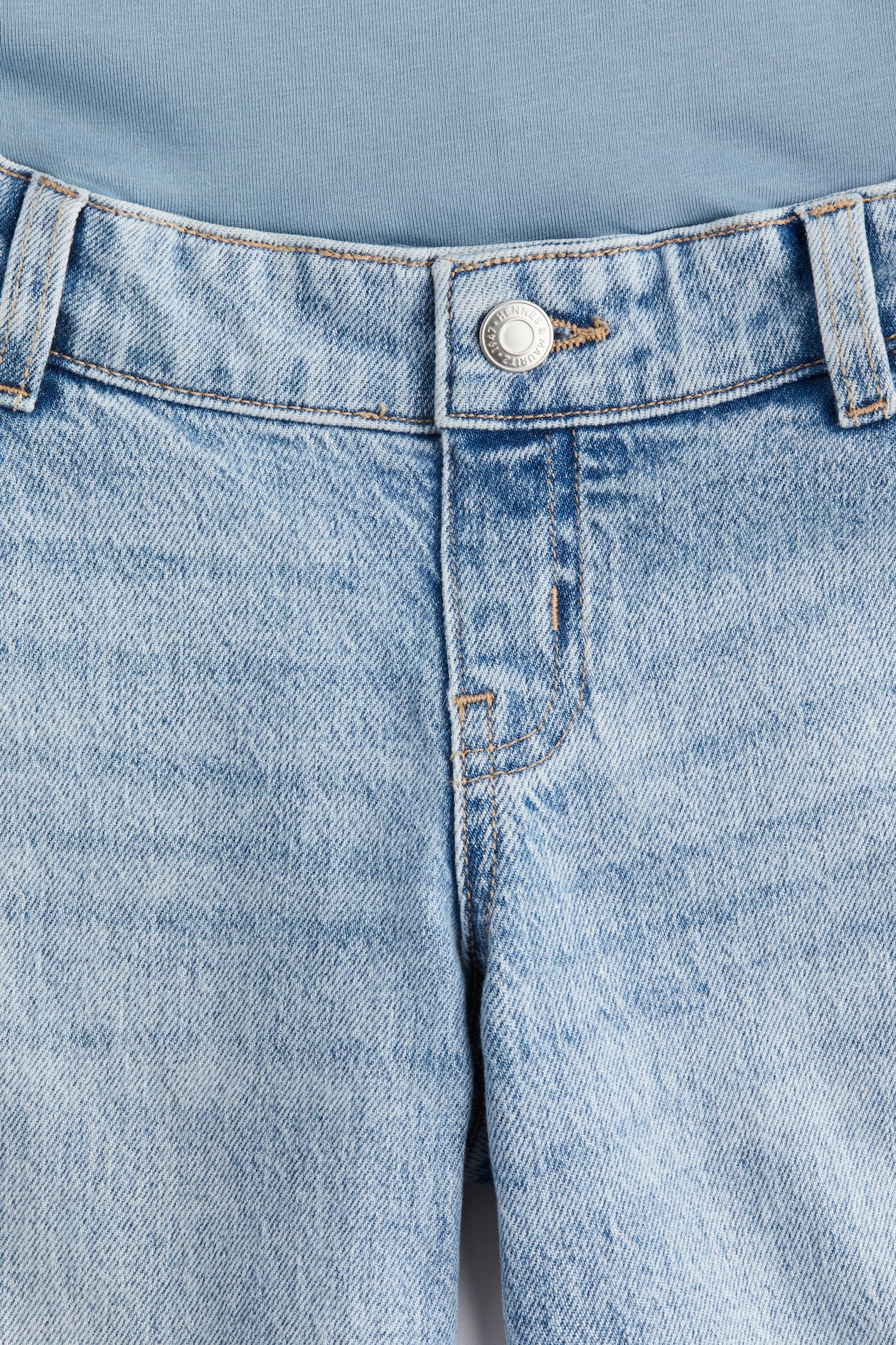 Women's Light denim blue MAMA Wide Jeans | H&M US
