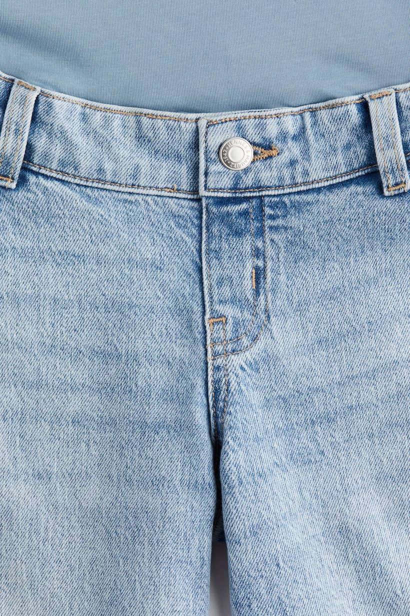 Women's Light denim blue MAMA Wide Jeans | H&M US