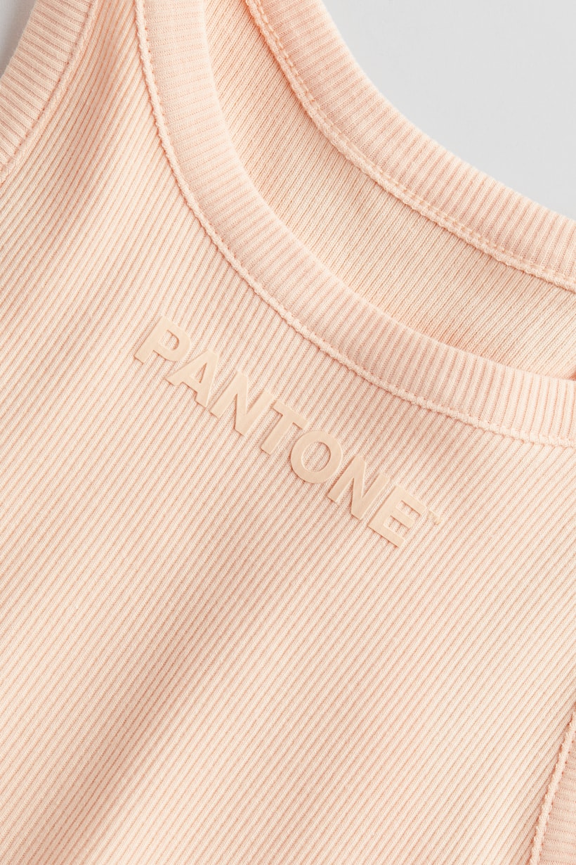 Embossed-print Tank Top - Peach - Kids | H&M US