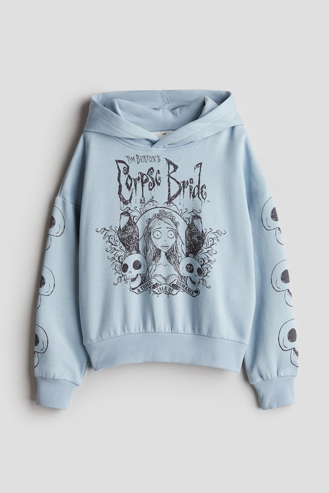 Oversized Printed Hoodie - Light blue/Corpse Bride - Kids | H&M US