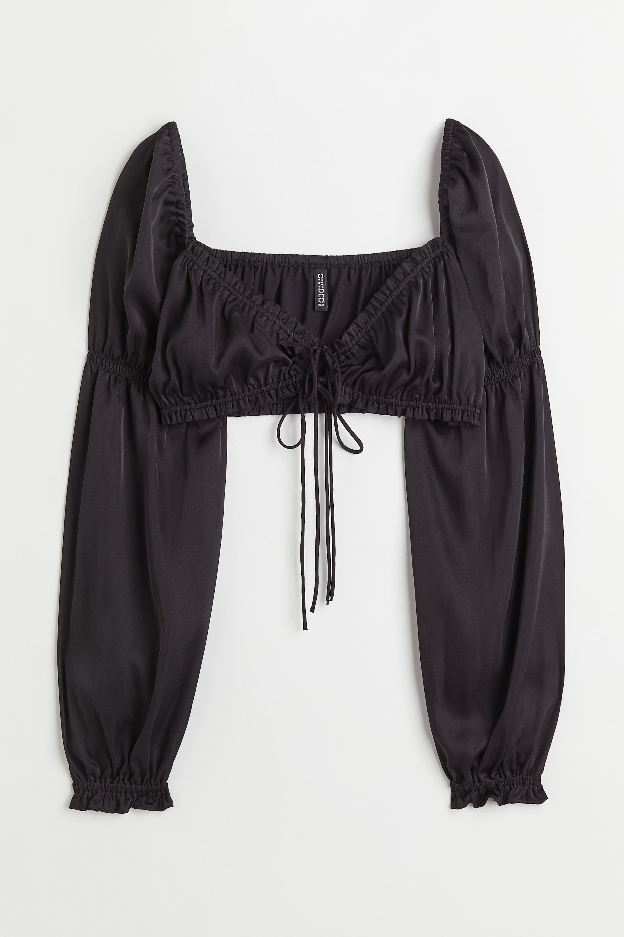 Kort topp - Sort - DAME | H&M NO