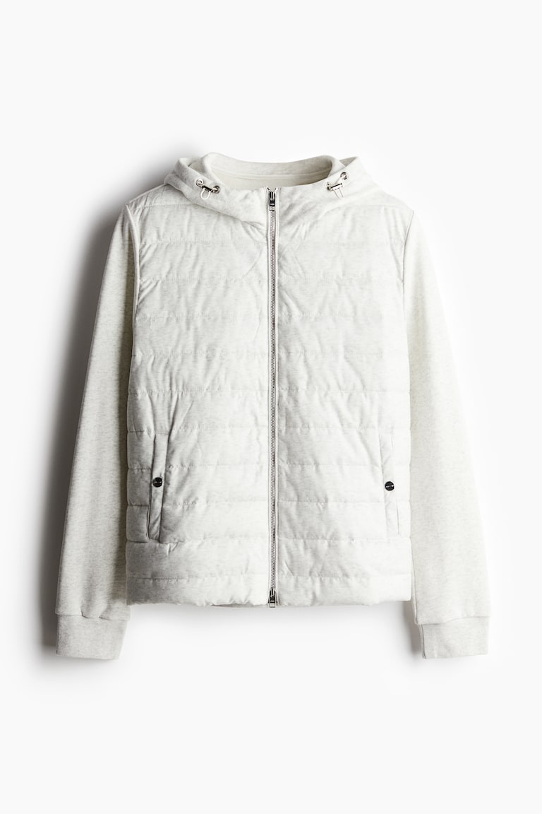 레귤러핏 하이브리드 재킷 - 라이트 그레이 - Men | H&M KR