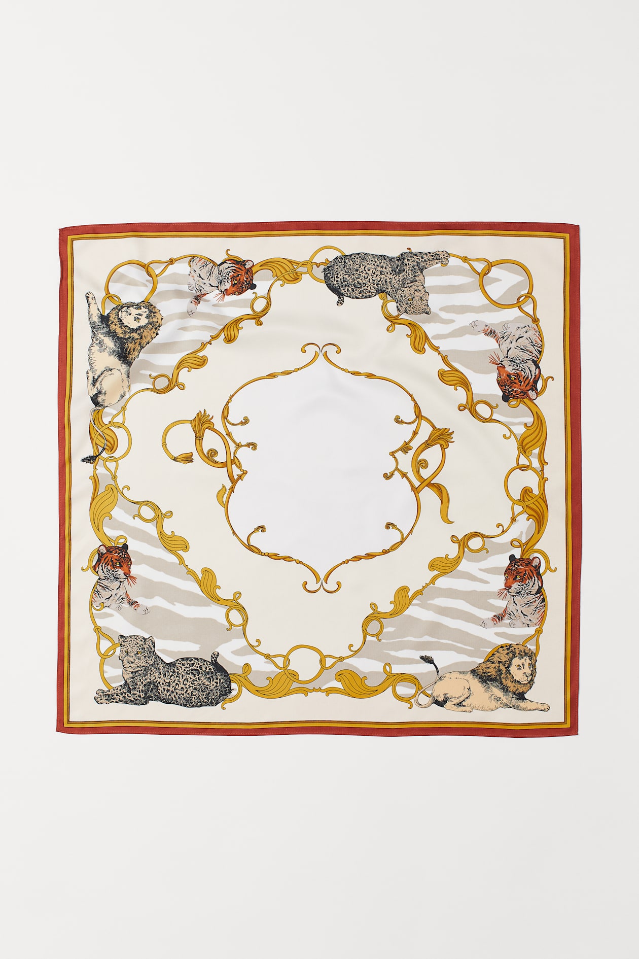 Patterned Scarf - Light beige/patterned - Ladies | H&M US