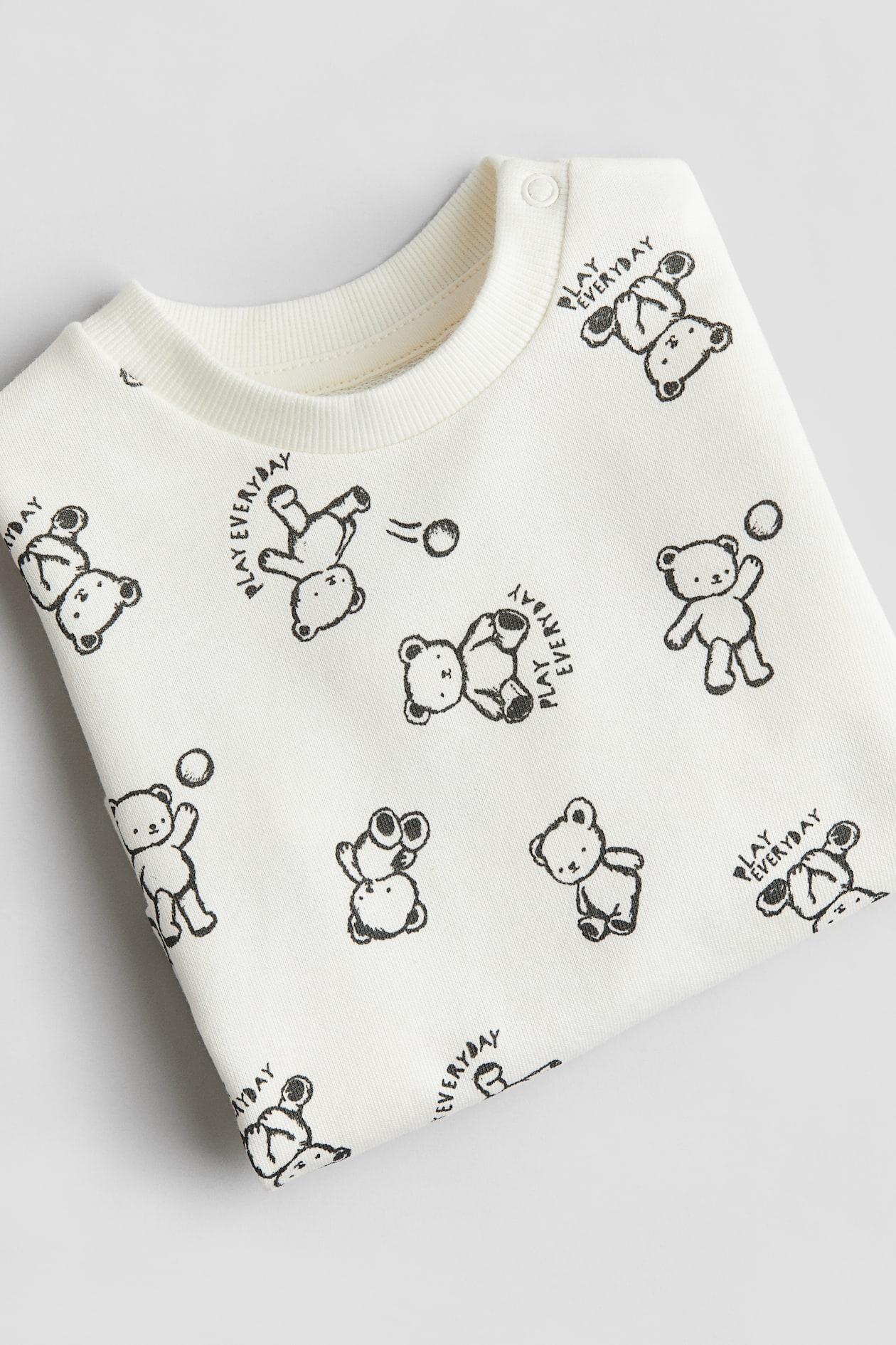 White/teddy bears Crewneck Sweatshirt for kids | H&M US