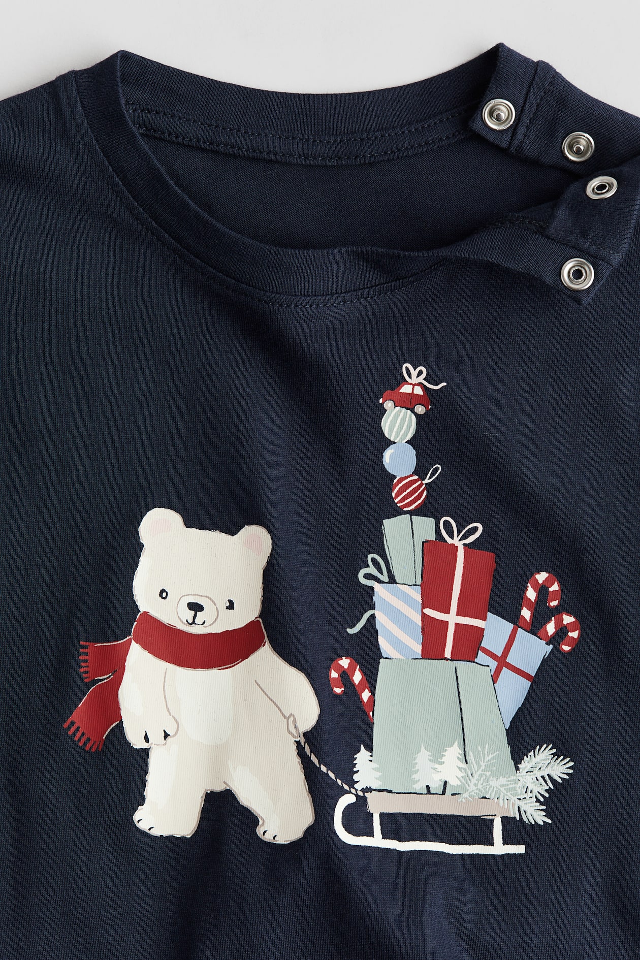 Navy blue/Bear Long Sleeve Tee for kids | H&M AU