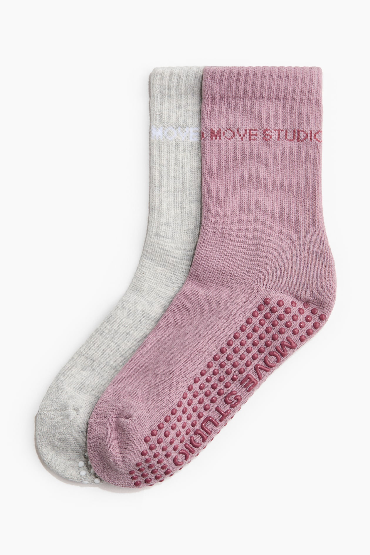 2-pack anti-slip yoga socks - Antique rose/Light grey - Ladies | H&M IN