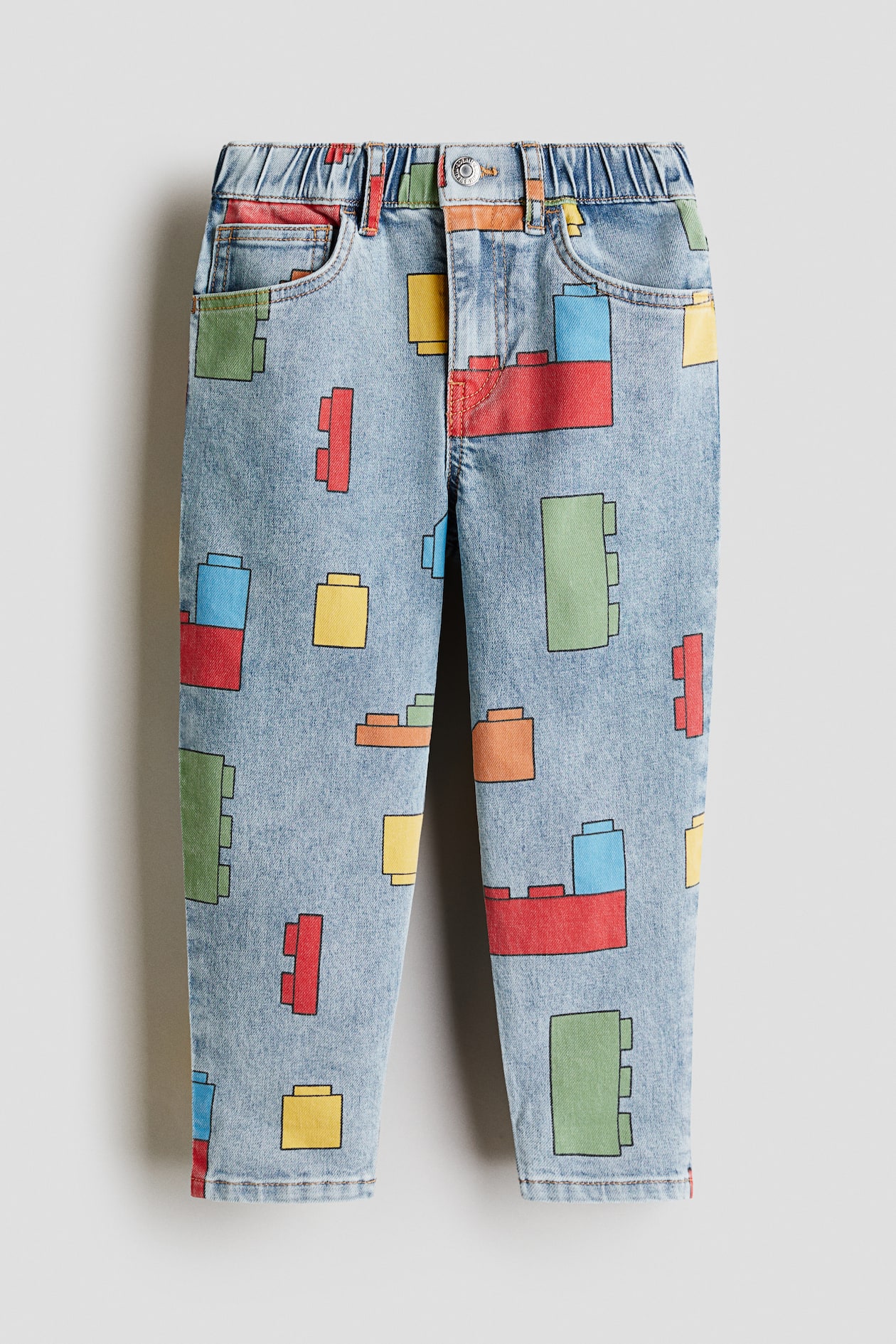 Regular Fit Printed jeans - Denim blue/LEGO Brand - Kids | H&M IN