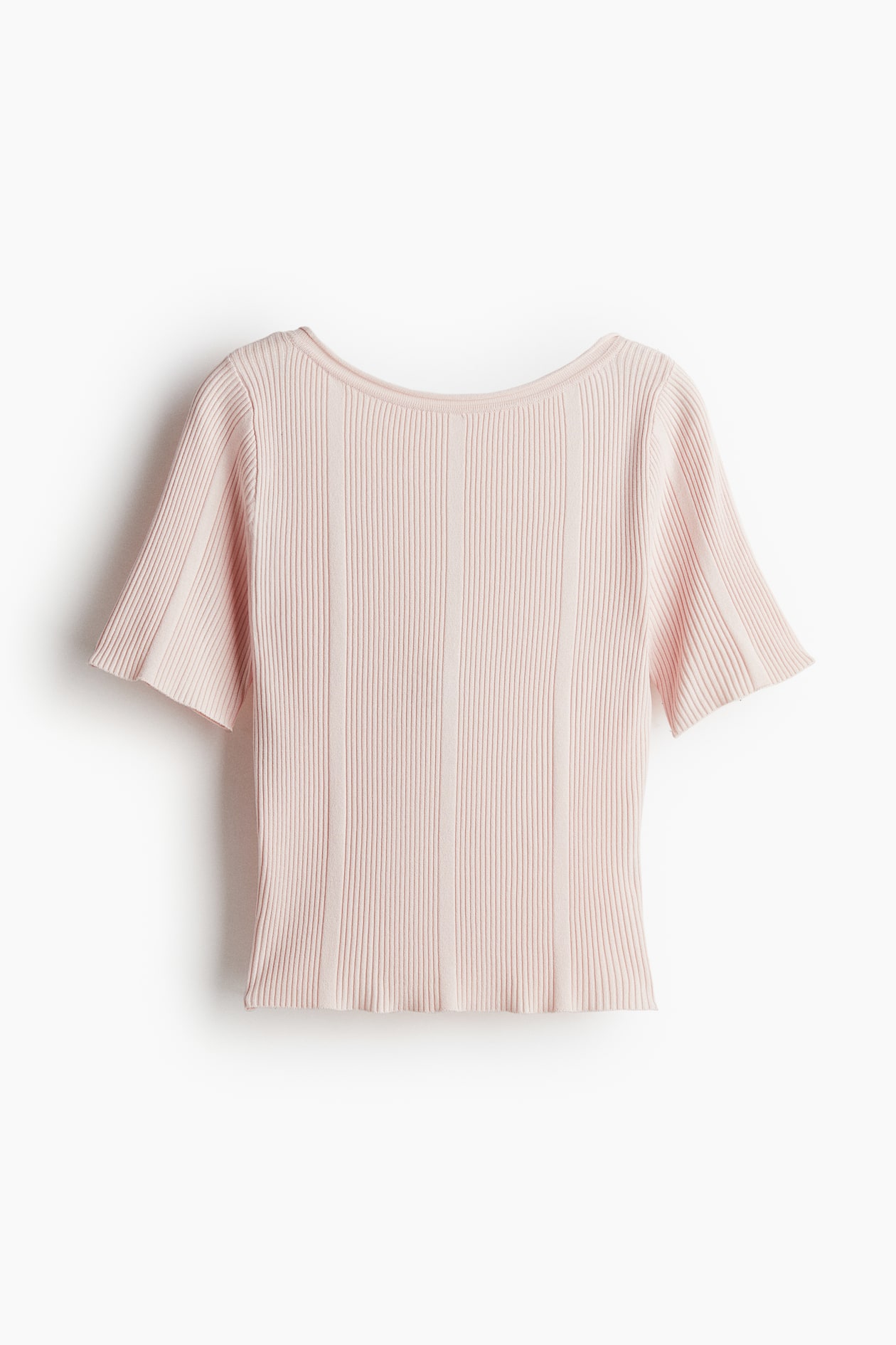 Women's Light pink Rib-knit Low-back Top | H&M US