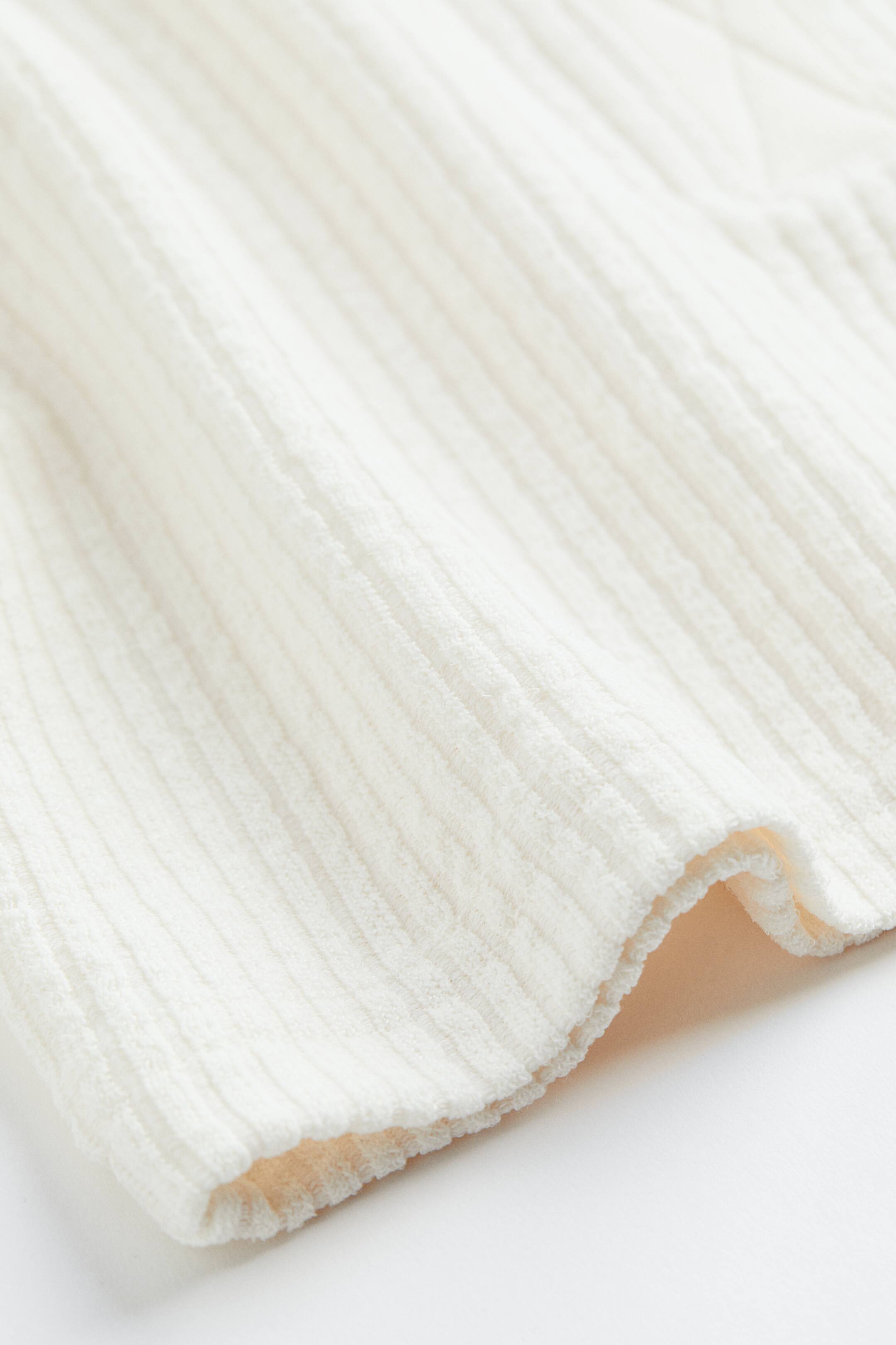 Ribbed Top with Collar - Cream - Ladies | H&M CA