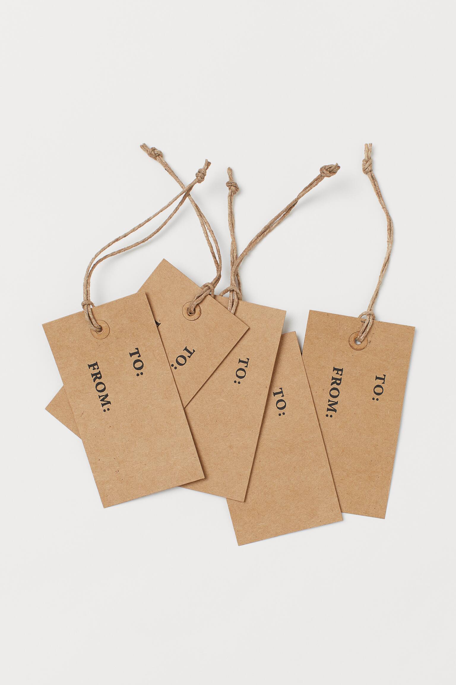 5-pack Gift Tags - Beige - Home All | H&M US