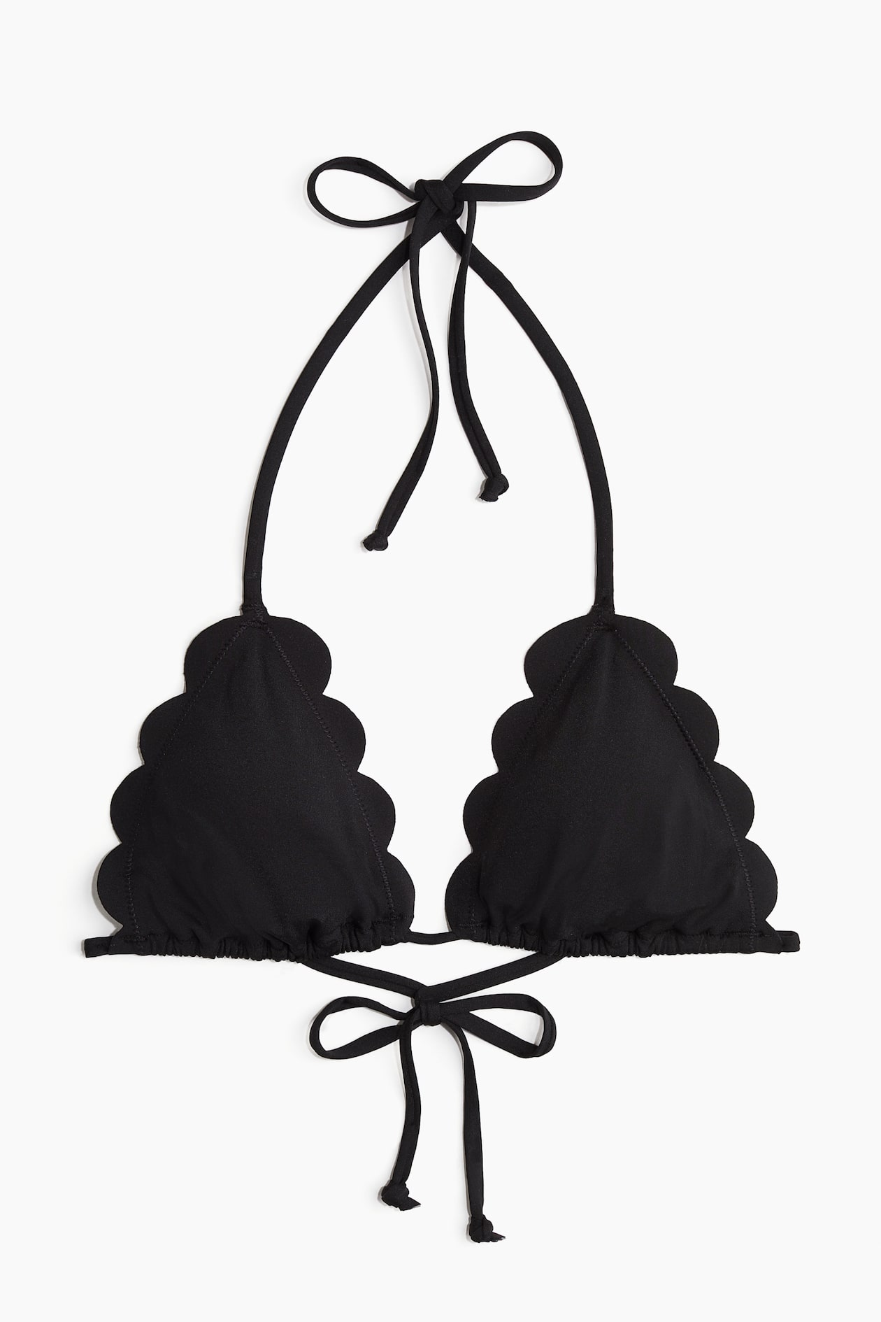 Women's Black Padded Triangle Bikini Top | H&M US