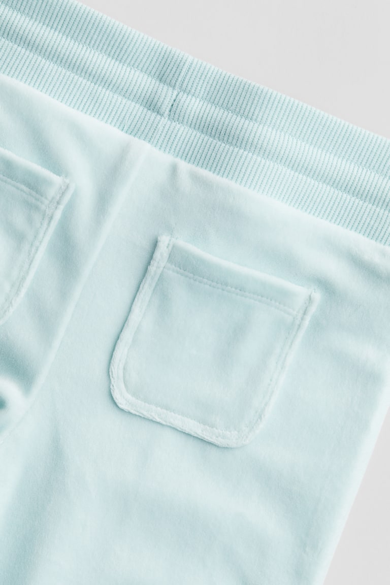 Light turquoise Velour Pants for kids | H&M US