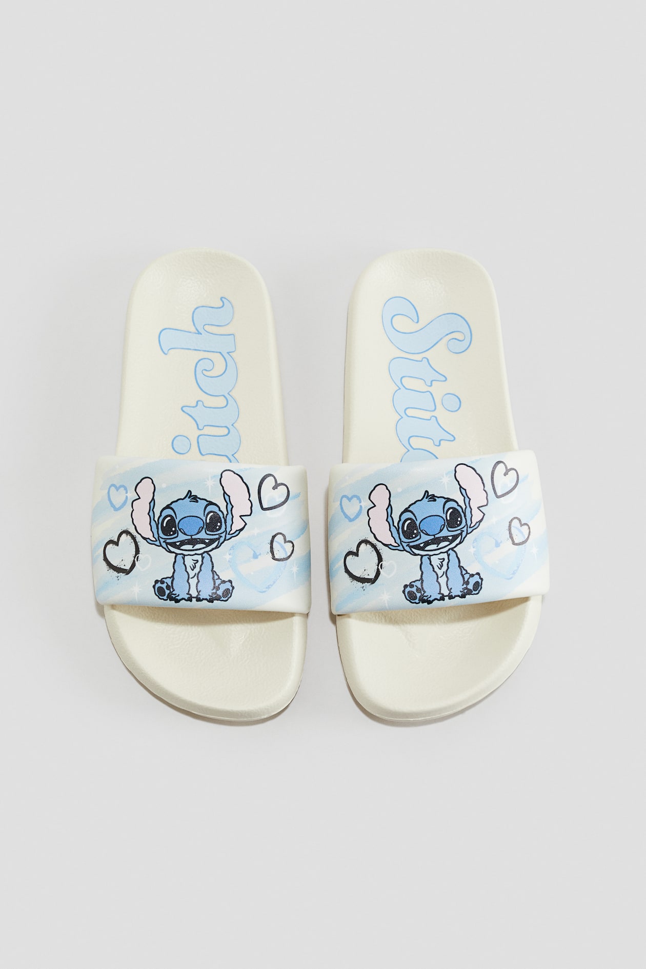 Printed pool slides - White/Lilo & Stitch - Kids | H&M GB