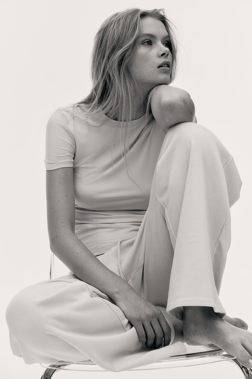 Wide-leg Joggers - Light peach pink - Ladies | H&M US