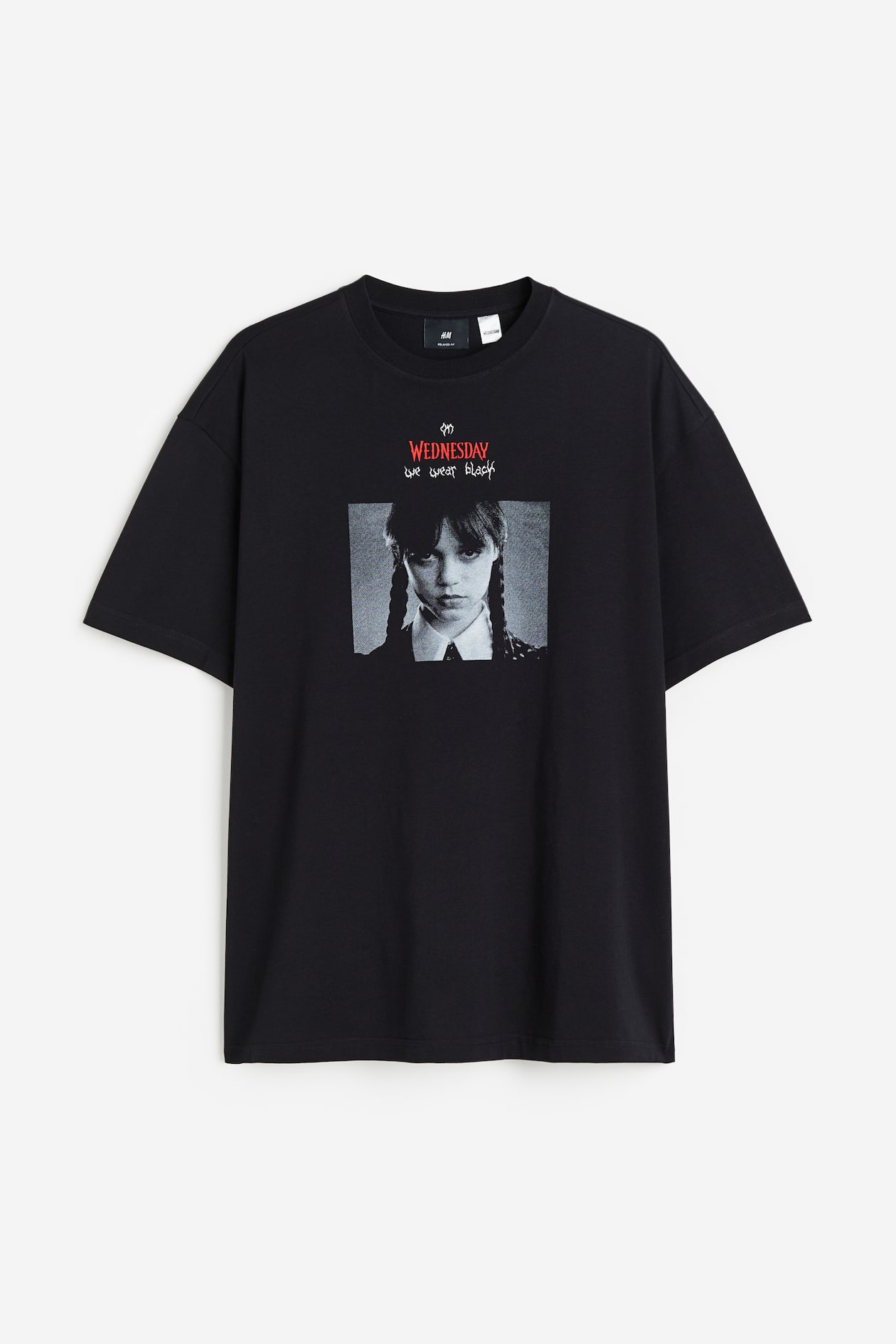 Men’s Black/Wednesday Loose Fit T-shirt | H&M MY