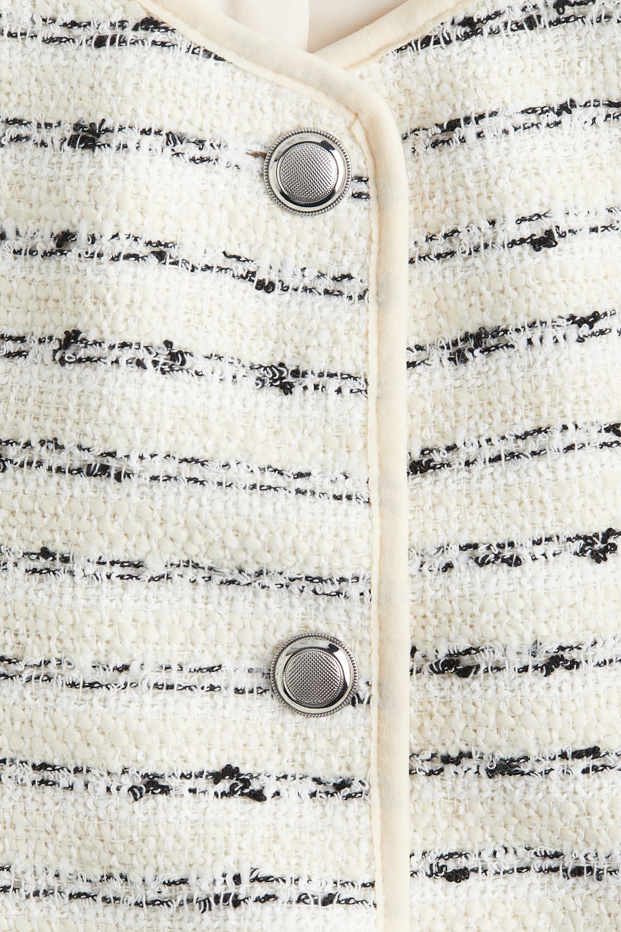 Textured-Weave Jacket - Light beige/striped - Ladies | H&M US